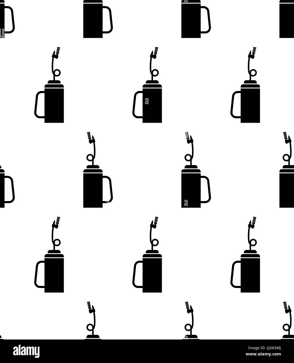 Drip Torch Icon Seamless Pattern, Wildfire Intentional Ignition ...