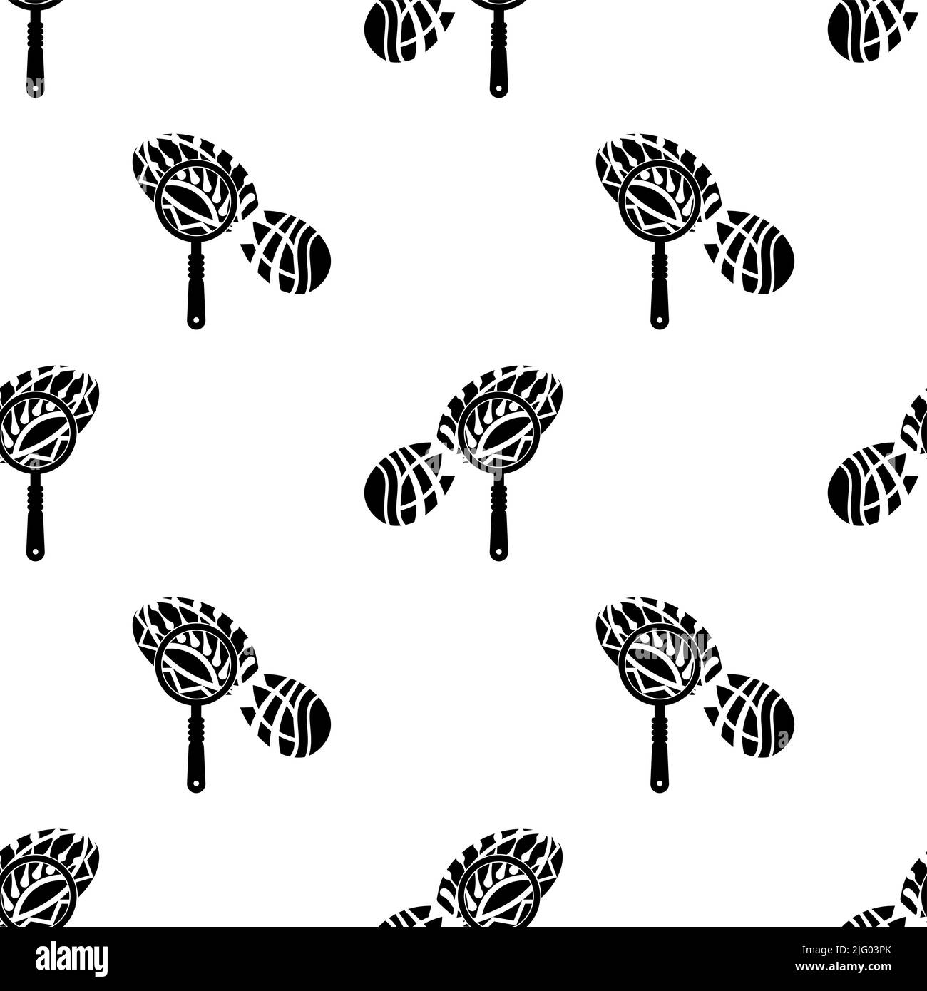 Footprint Impression Evidence Icon Seamless Pattern, Footprint ...
