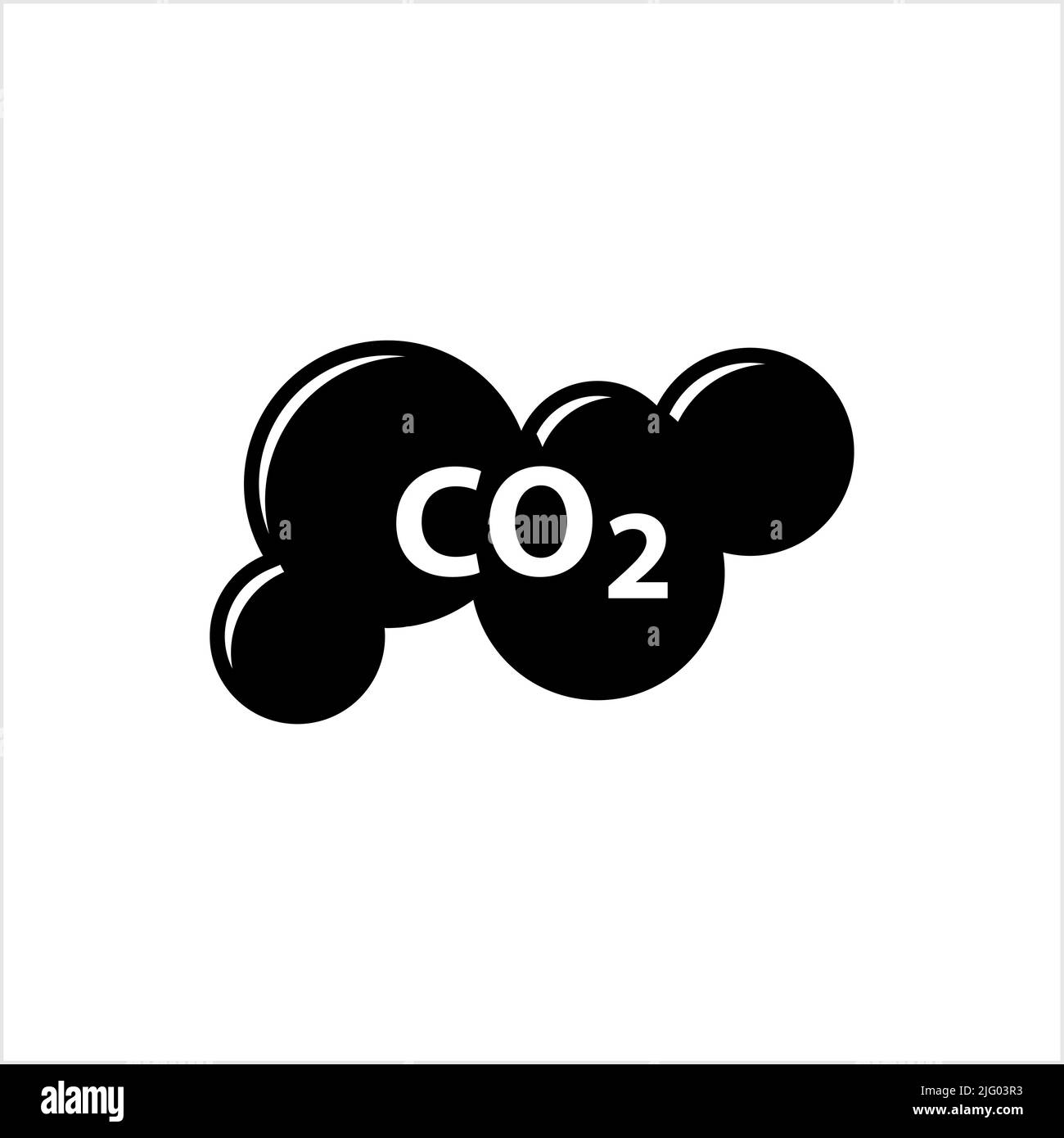 Carbon Dioxide Icon, Co2 Pollution Icon, Carbon Cloud Vector Art ...
