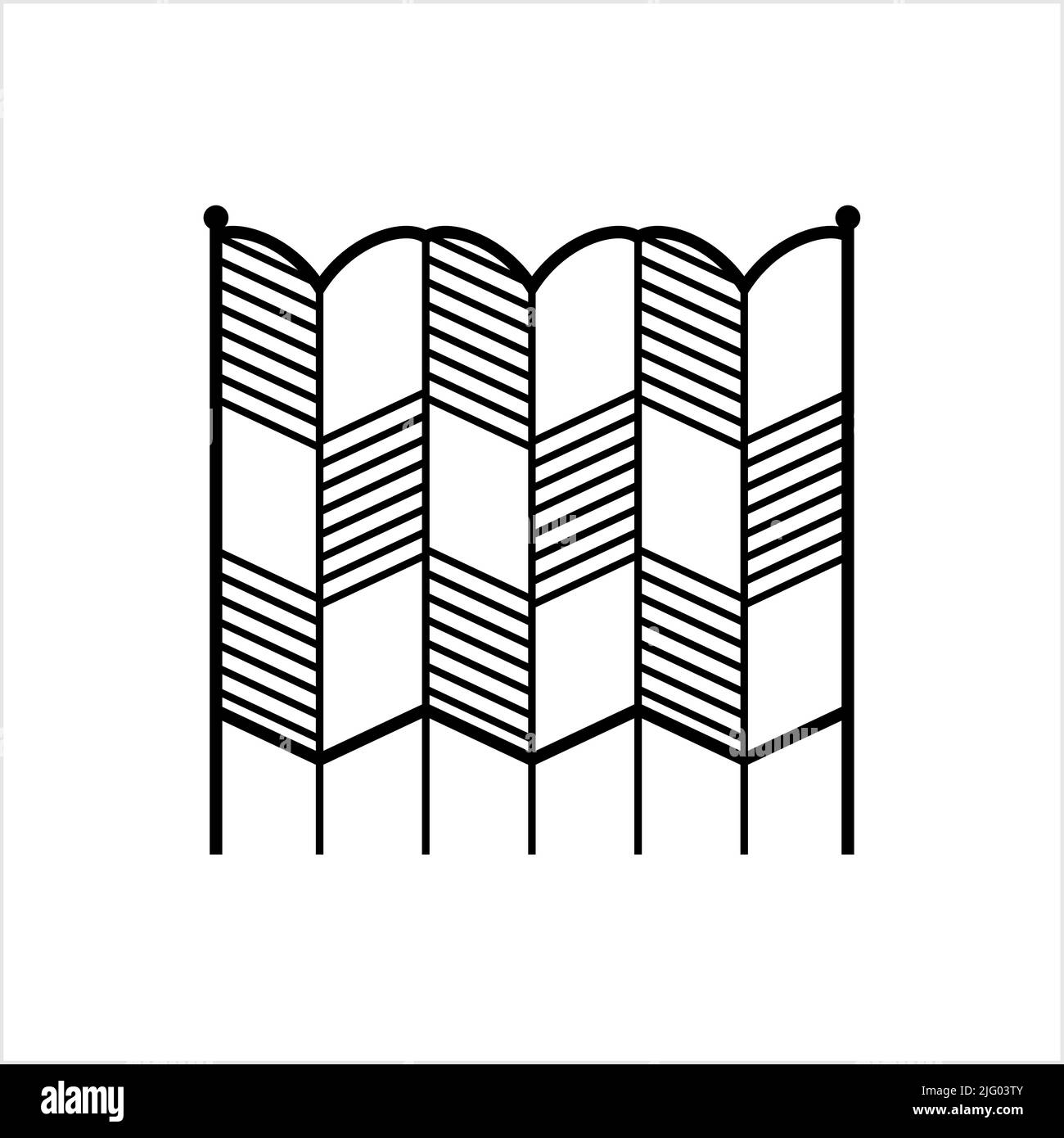 Folding Screen Divider Icon, Space Divider Into Separate Distinct Areas ...