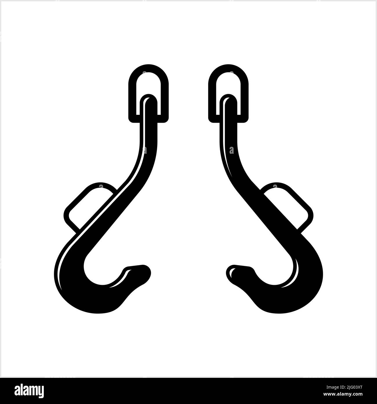 Drum Lifting Hook Icon, Hoist Crane Drum Barrel Lifting Hook Vector Art ...