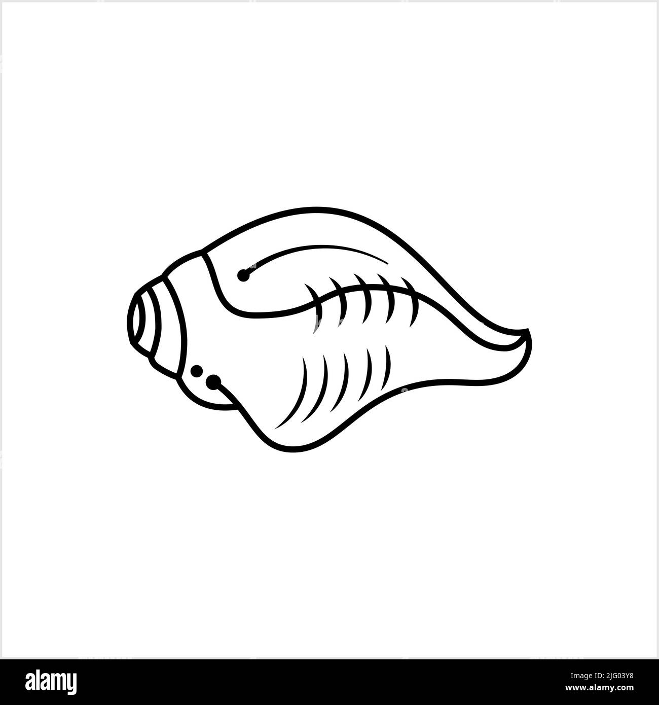 Conch Icon, Shell Icon, Snail Shell Spiral Shape Vector Art ...