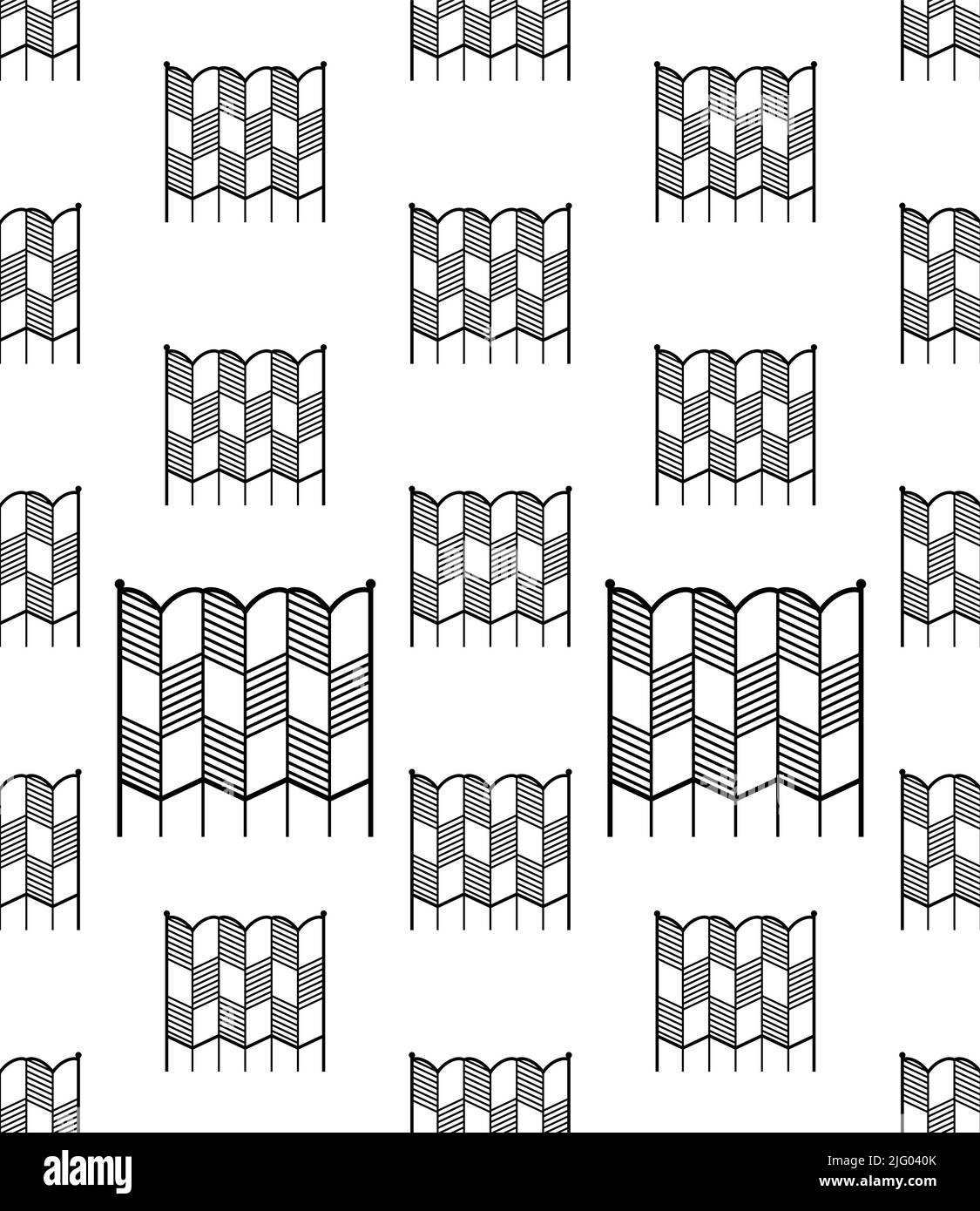 Folding Screen Divider Icon Seamless Pattern, Space Divider Into ...