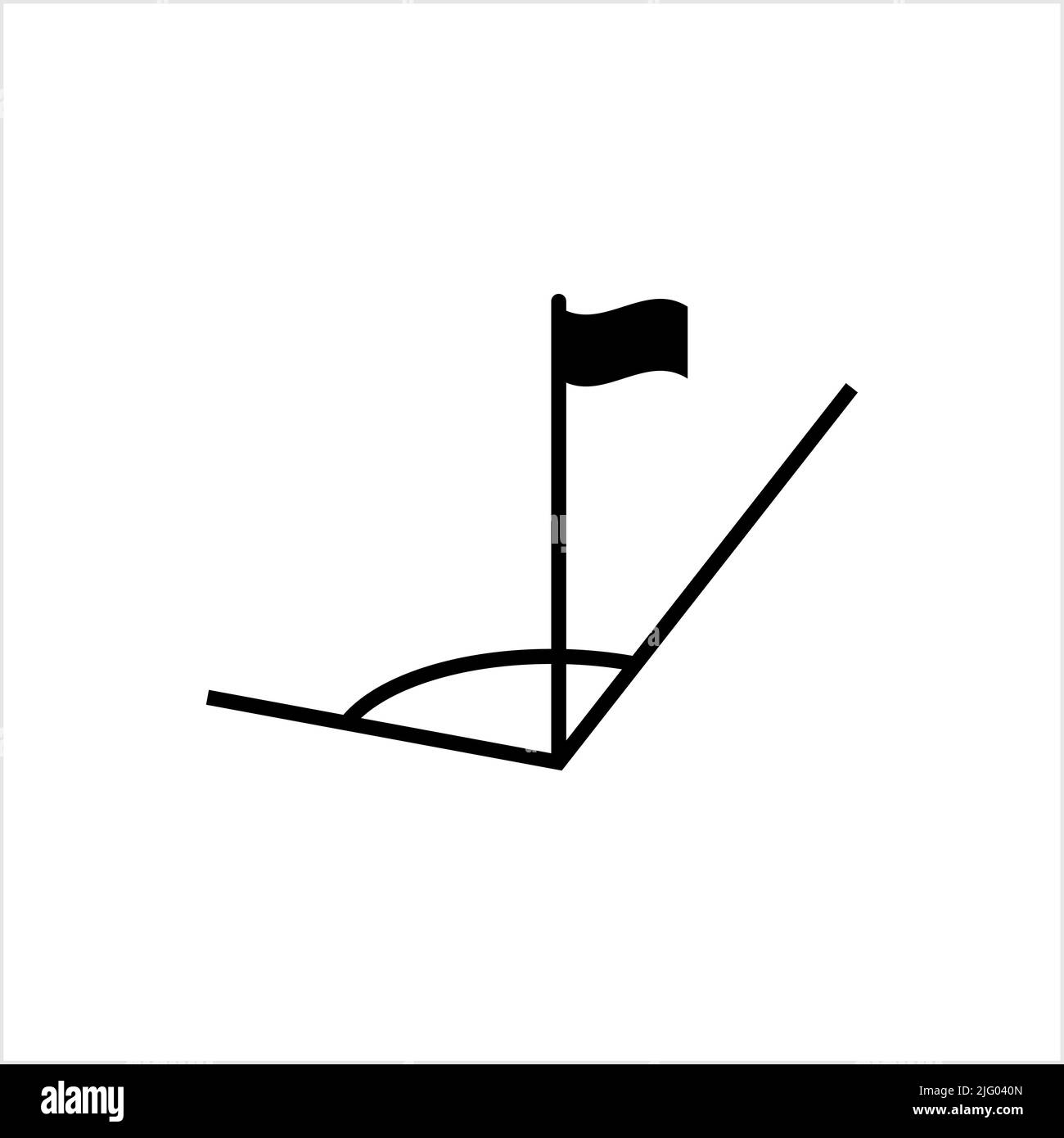 Corner Flag Icon, Football Soccer Field Flag, Sport Icon Vector Art ...