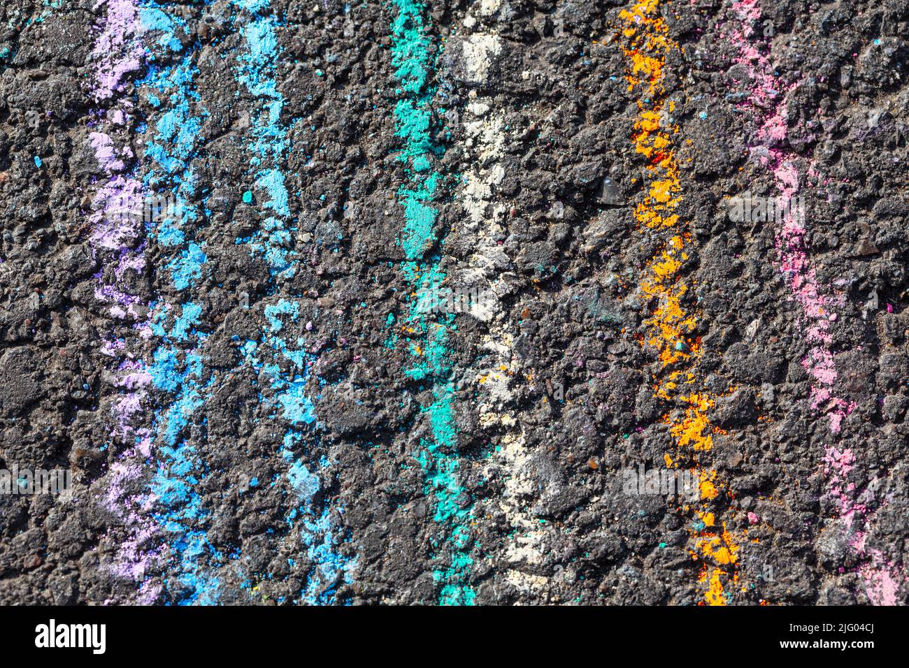 Colored chalk lines on asphalt . Abstract chalk drawing Stock Photo - Alamy