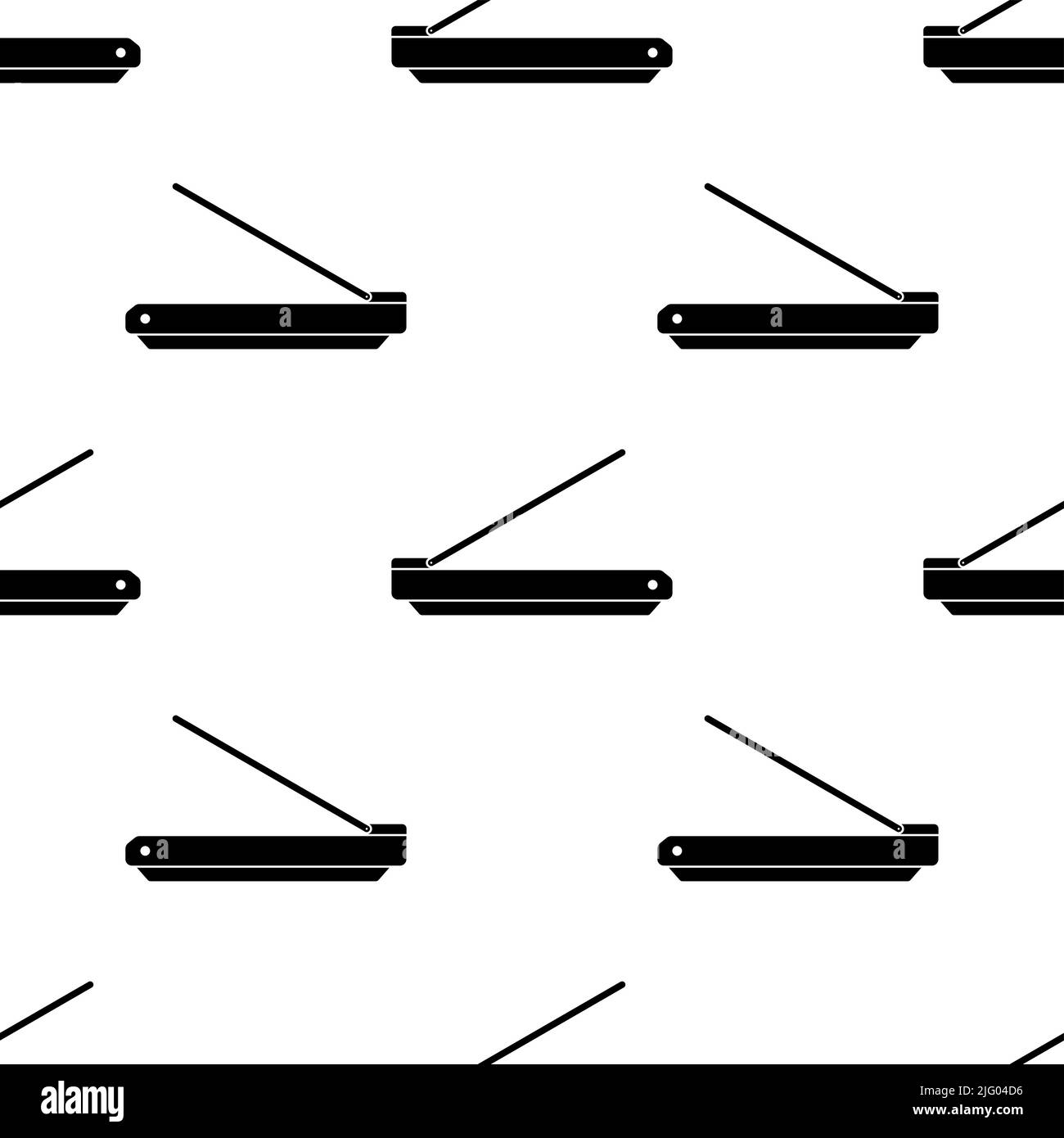 Image Scanner Icon Seamless Pattern, Electronic Flatbed Image Scanning ...