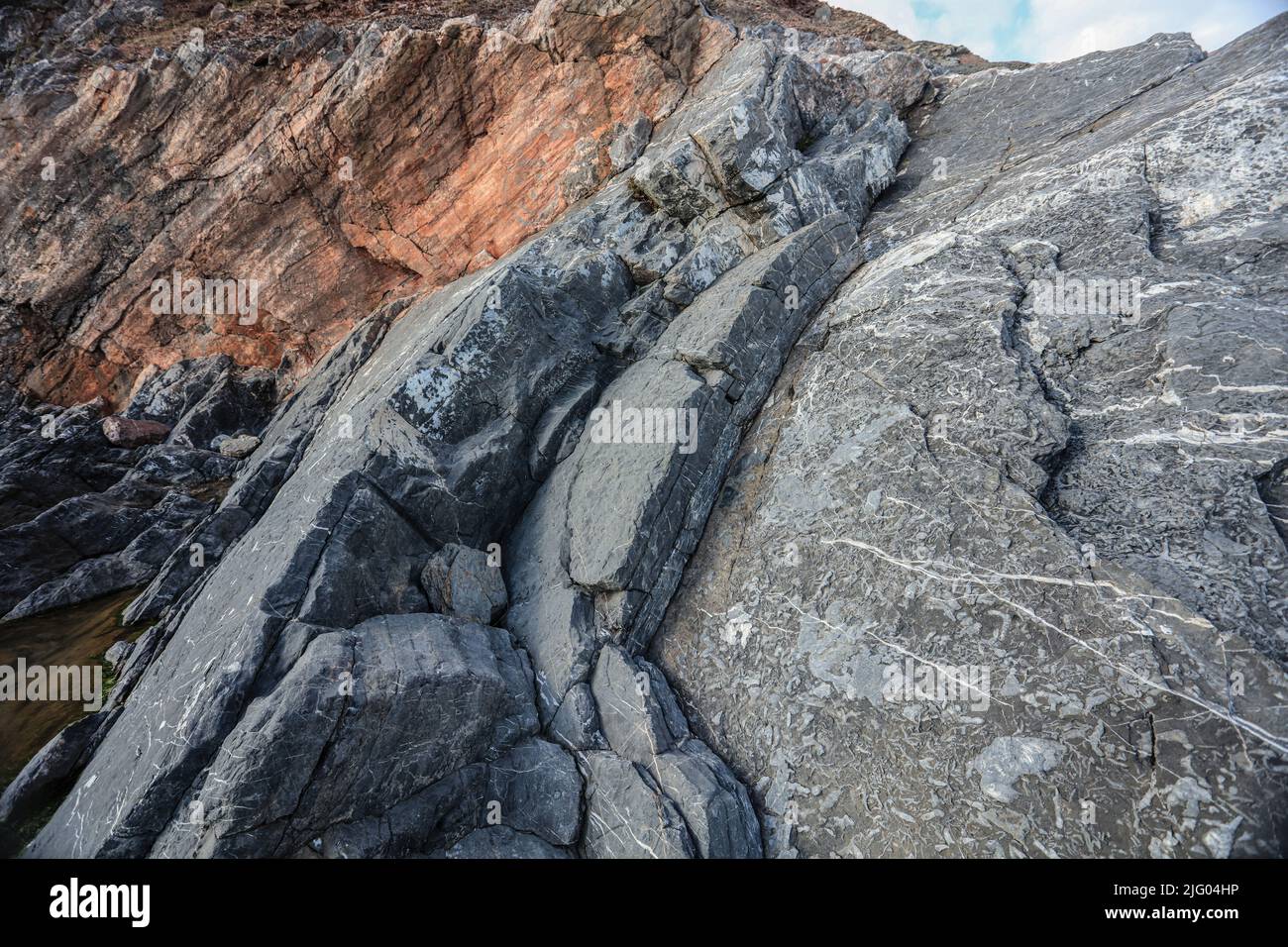 Triangle Point is a small promontory of overturned Middle Devonian ...