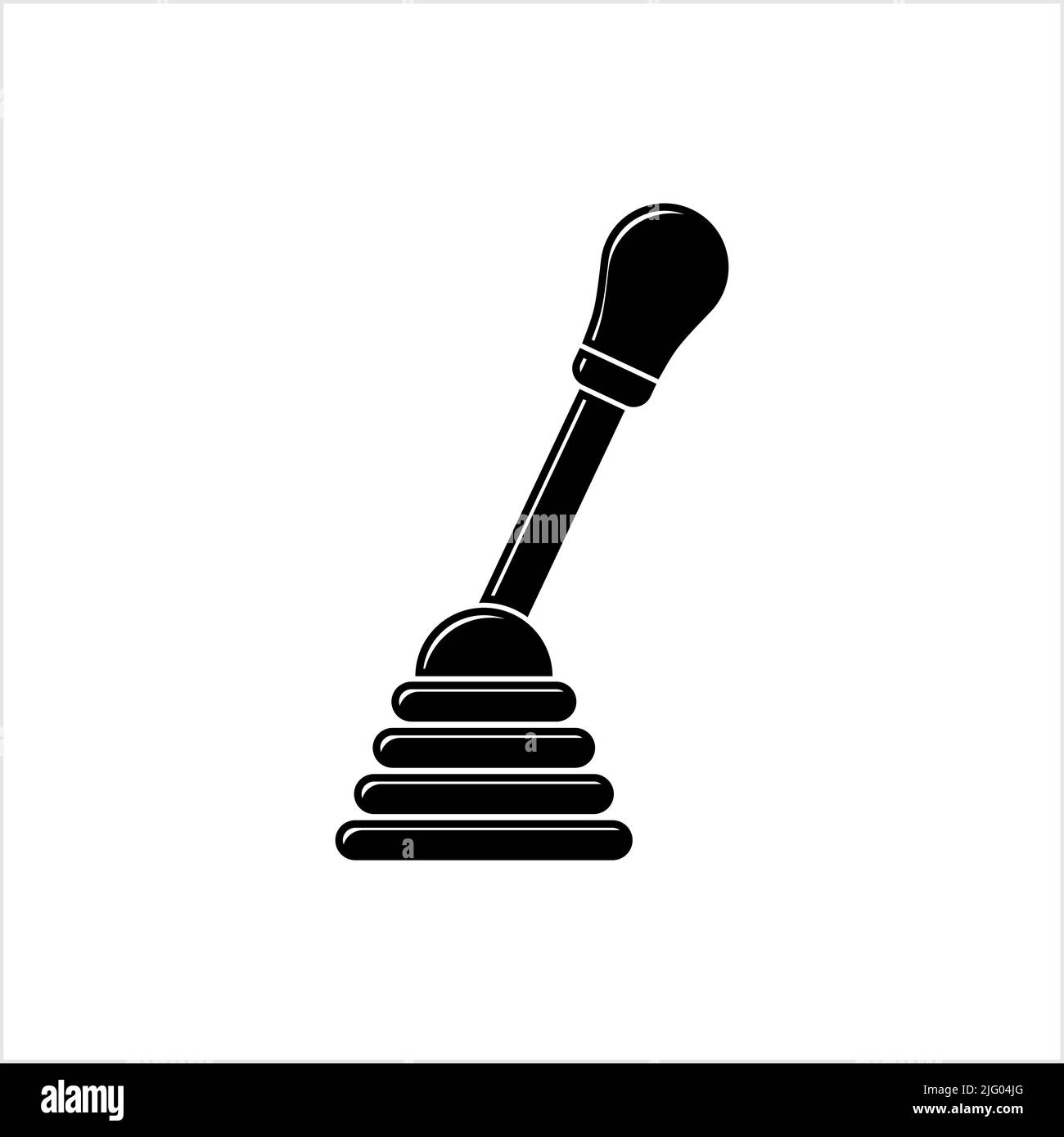 Gear Stick Icon, Metal Gear Lever Vector Art Illustration Stock Vector ...