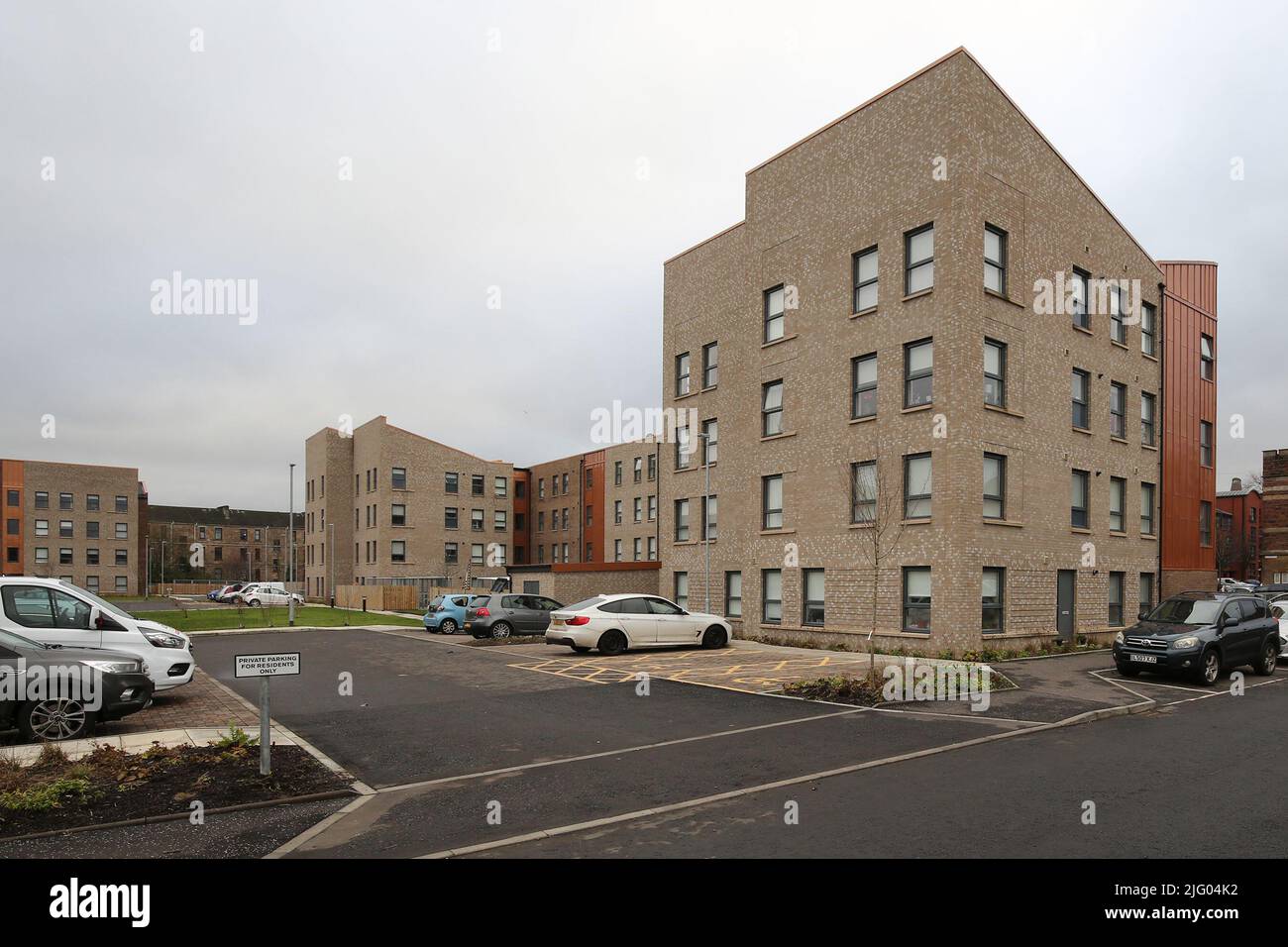 Govanhill, Glasgow Scotland, UK. Newly constructed social housing by ...
