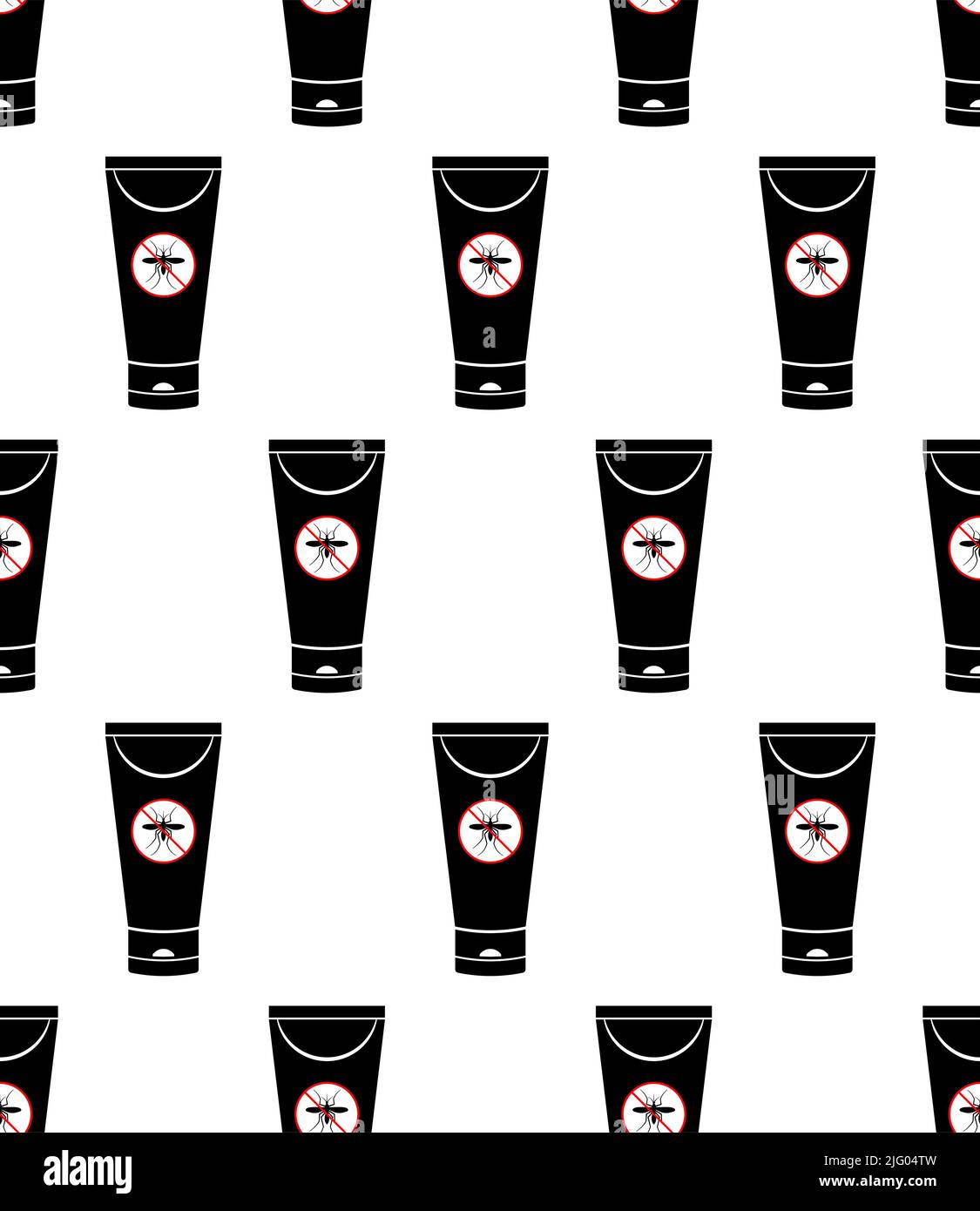 Mosquito Repellent Cream Icon Seamless Pattern, Bug Insect Repellent ...