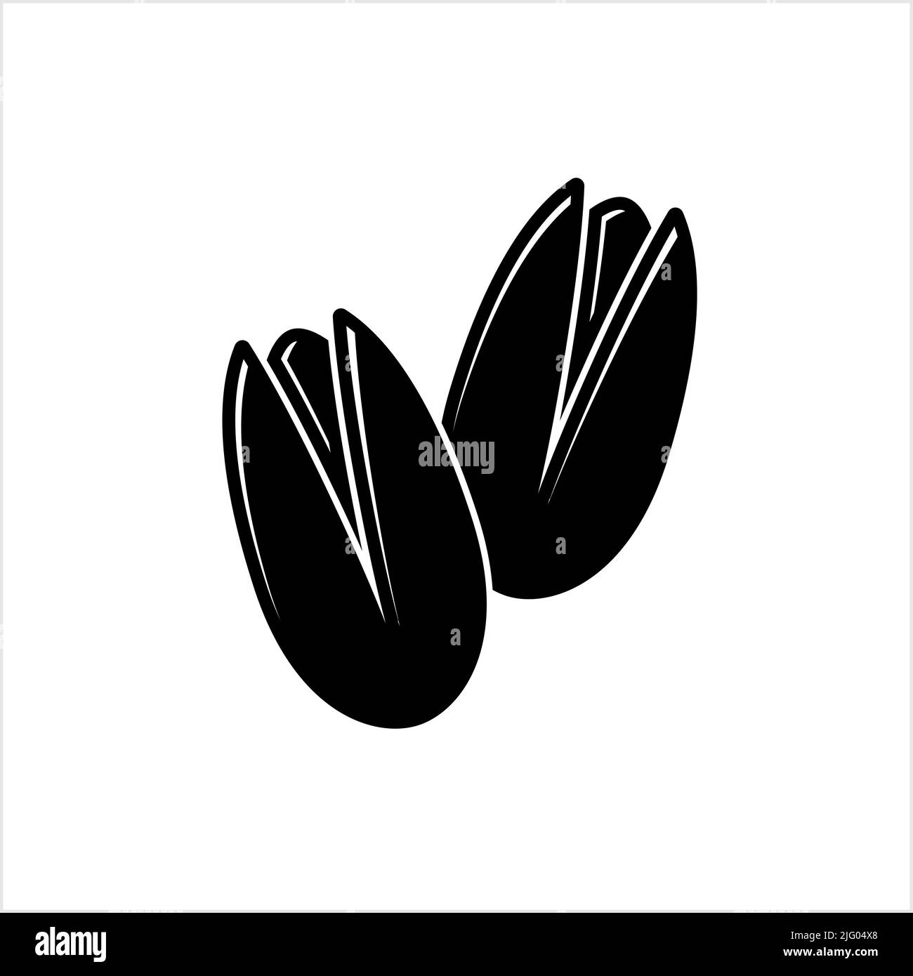Pistachio Icon, Editable Seed Of Desert Plant Fruit Drupe Vector Art ...