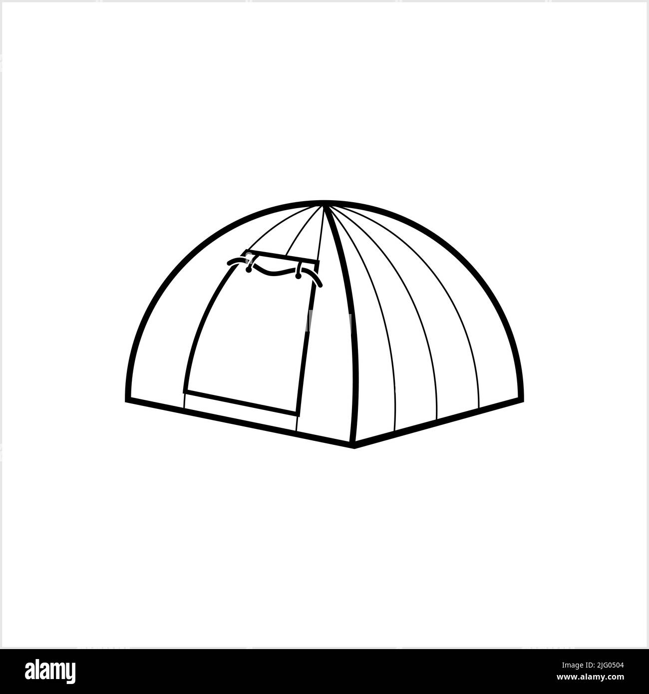 Mosquito Net Icon, Bed Insect Preventive Mesh Vector Art Illustration ...