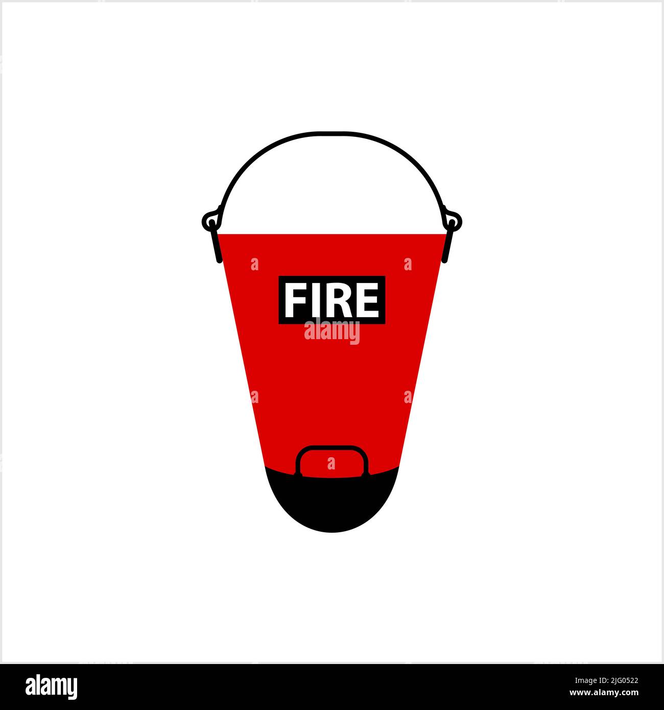Safety Fire Bucket Icon, Fire Control Bucket Filled With Water, Sand ...