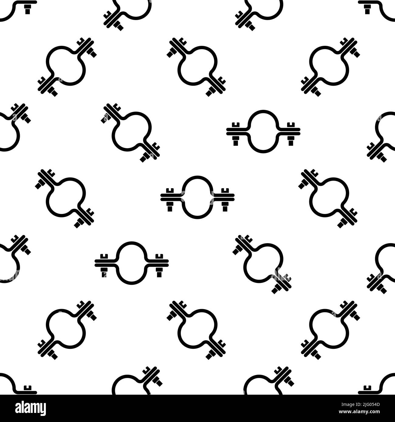 Pipe Clamp Icon Seamless Pattern, Pipe Holder Vector Art Illustration ...