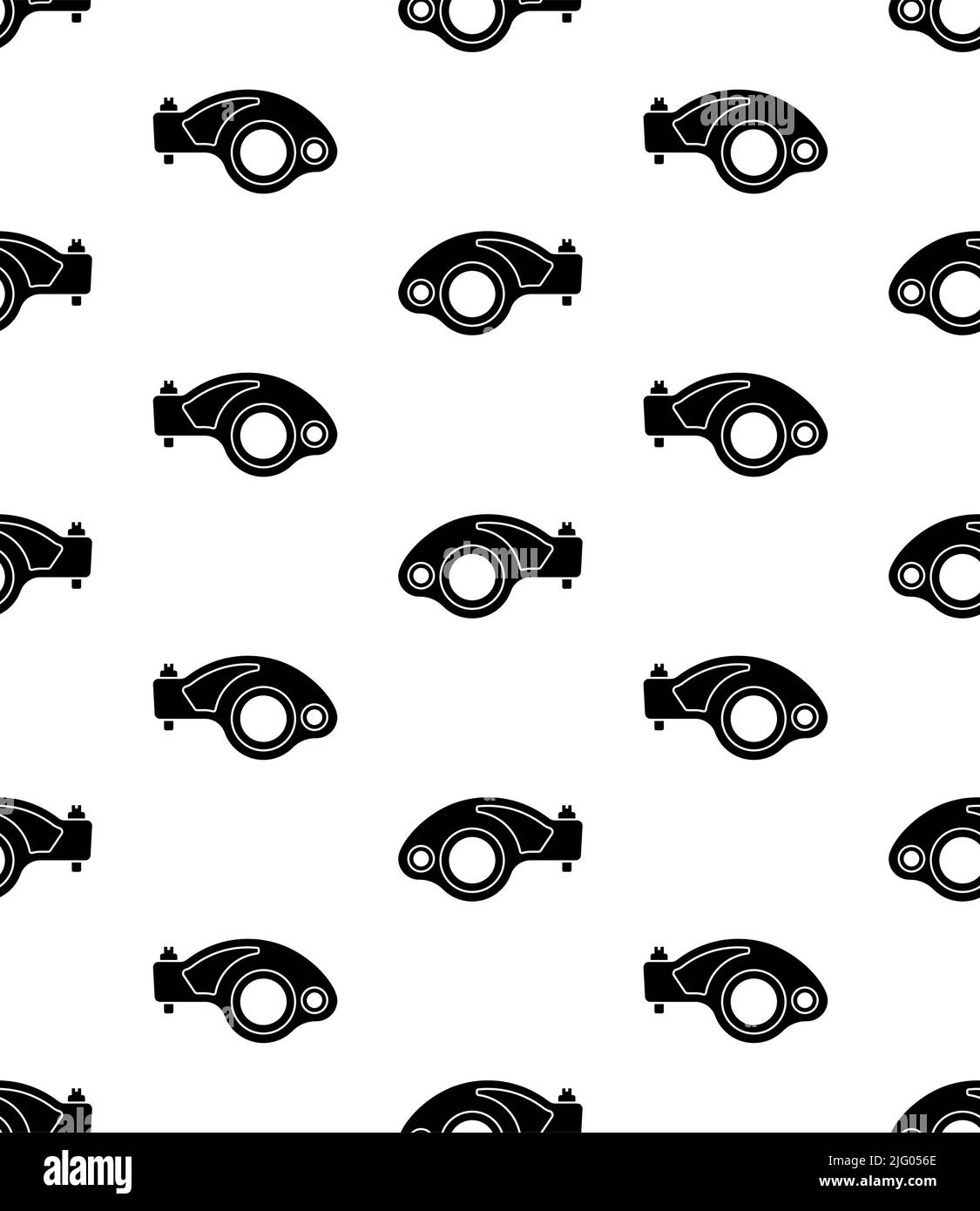 Rocker Arm Icon Seamless Pattern, Automobile Vehicle Radial Movement To ...