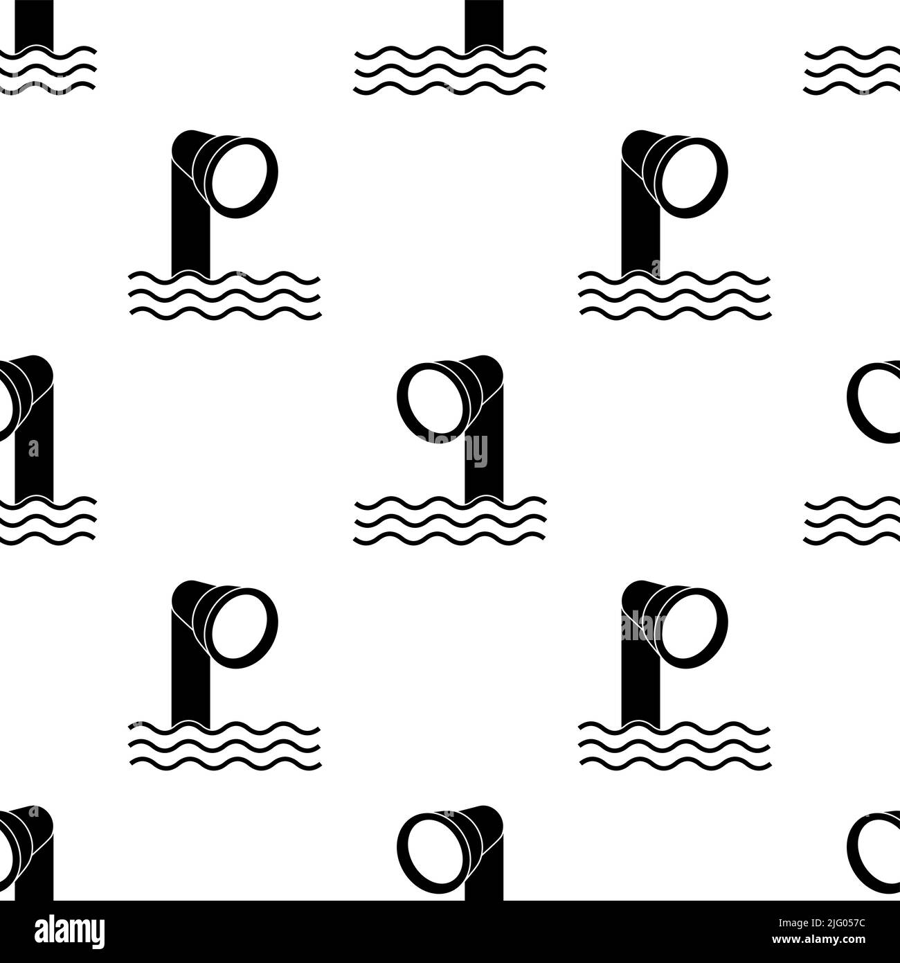 Periscope Icon Seamless Pattern, Mirror Prism Observation Instrument ...