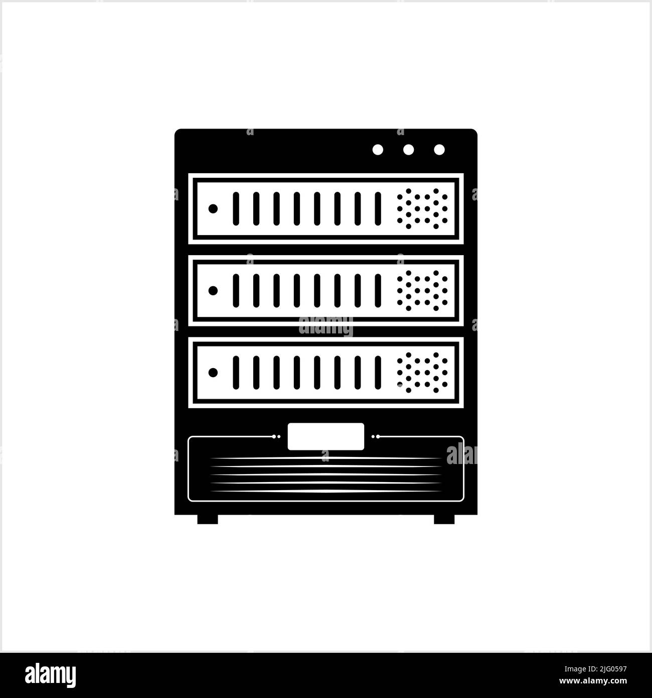 Raid Data Storage Icon, Redundant Array Of Independent Disks Vector Art ...