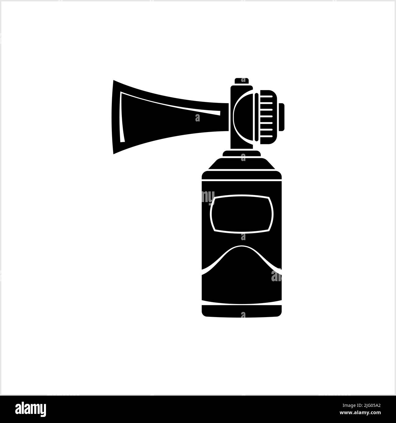Portable Air Horn Icon, Personal Signal Compressed Air Horn Vector Art ...