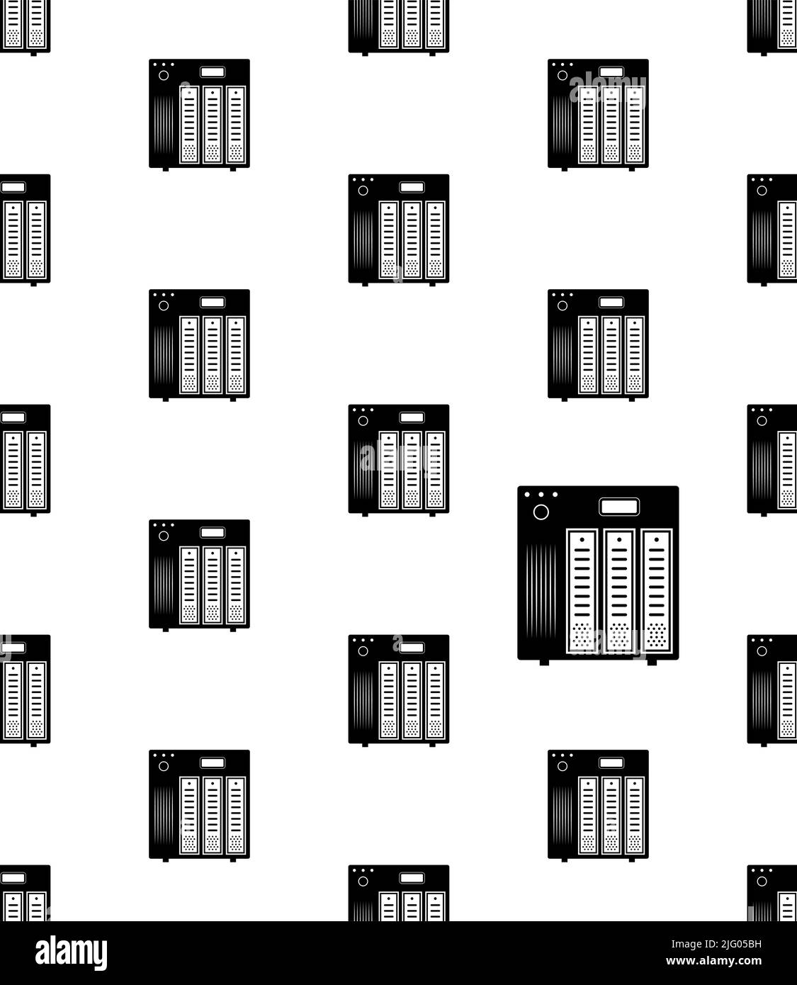 Raid Data Storage Icon Seamless Pattern, Redundant Array Of Independent ...