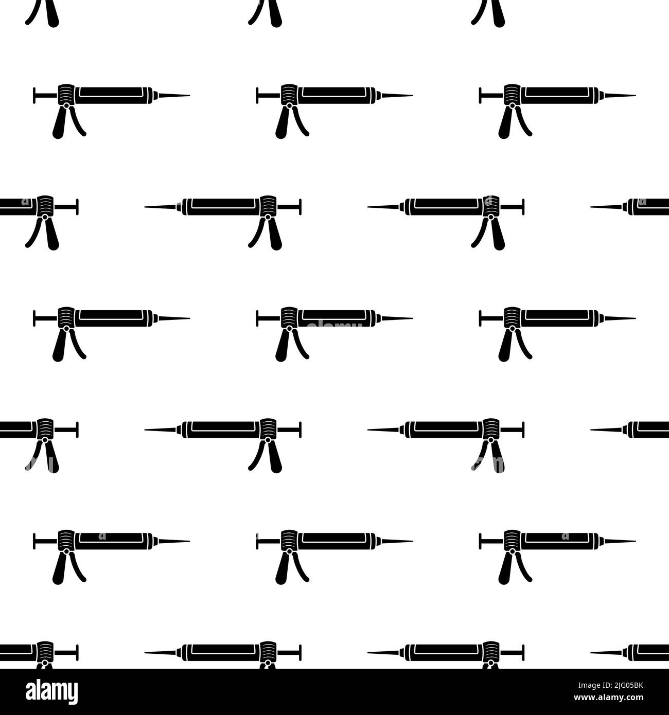Silicone Sealant Gun Icon Seamless Pattern, Silicone Rubber Adhesive ...