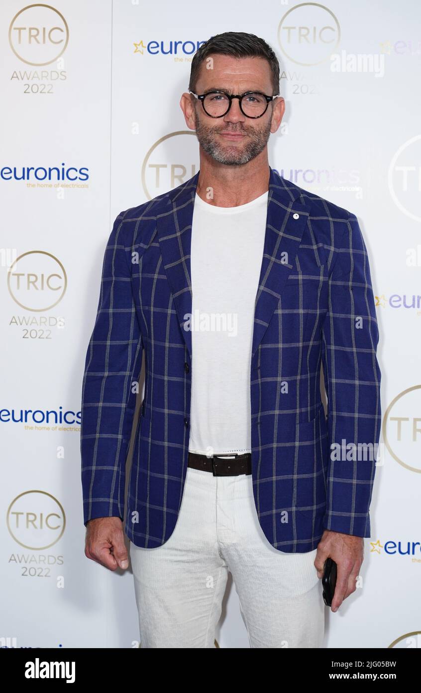 Scott Maslen arriving for the TRIC Awards 2022 at Grosvenor House ...