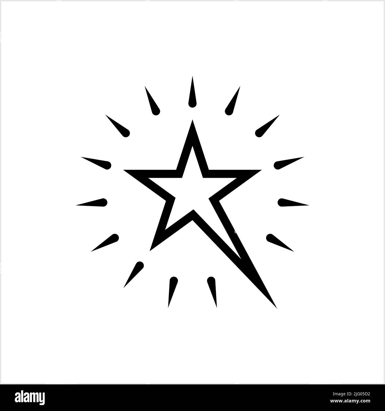 Shining Star Icon, Glowing Bright Star Shape Vector Art Illustration Stock Vector Image & Art ...