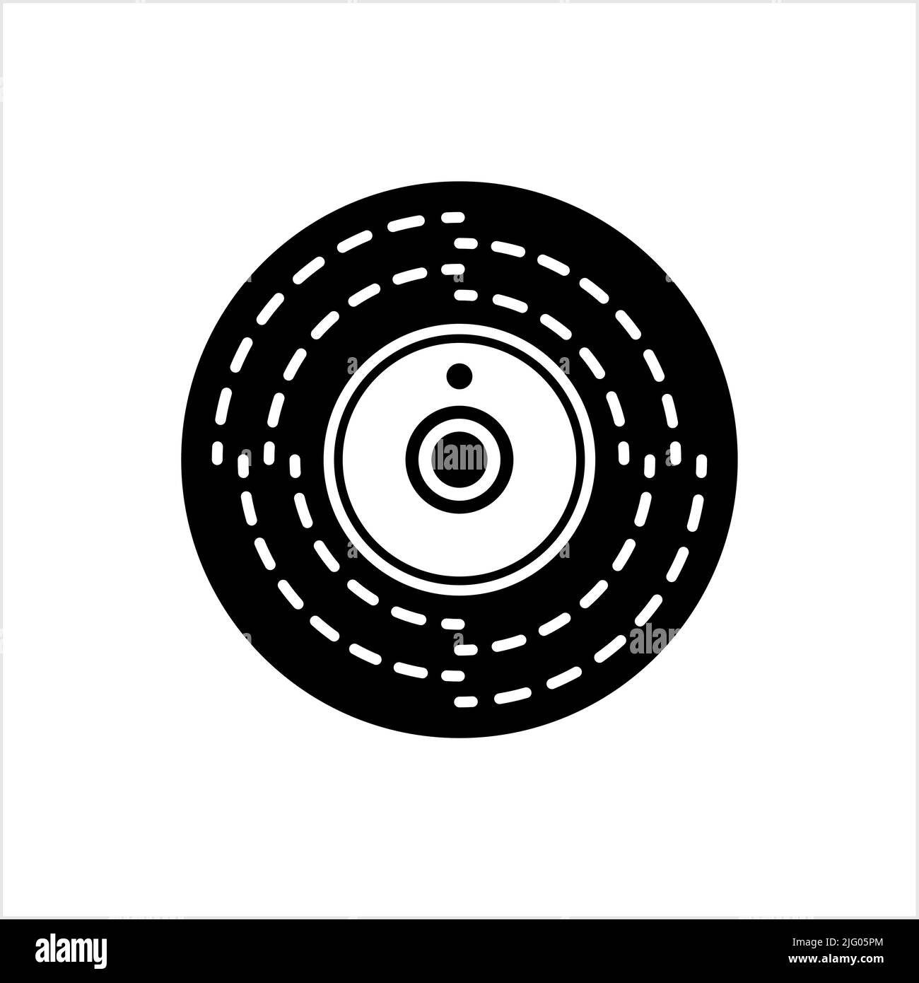 Smoke Detector Icon Smoke Sensor Device Alert Alarm Vector Art Illustration Stock Vector Image