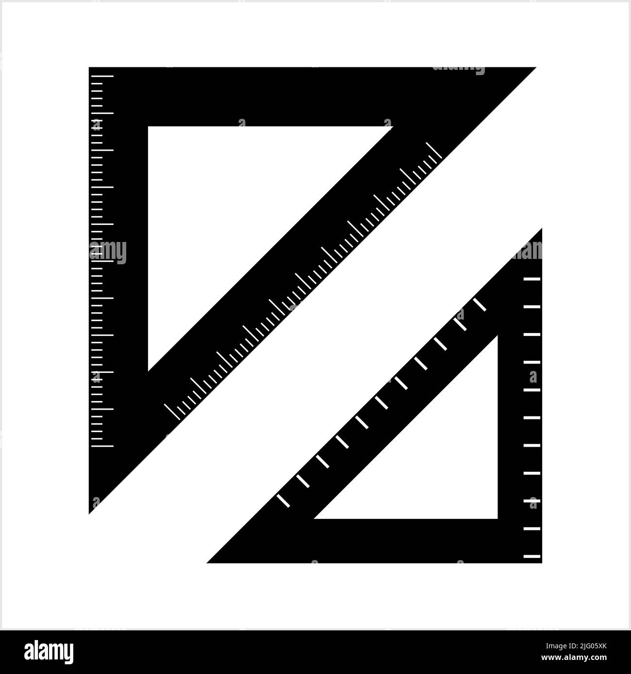 Triangle Ruler Icon, Set Square Engineering And Technical Drawing Tool Vector Art Illustration ...