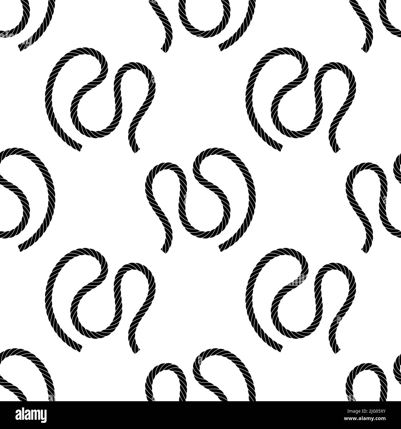 Rope Icon Seamless Pattern, String Icon Vector Art Illustration Stock ...