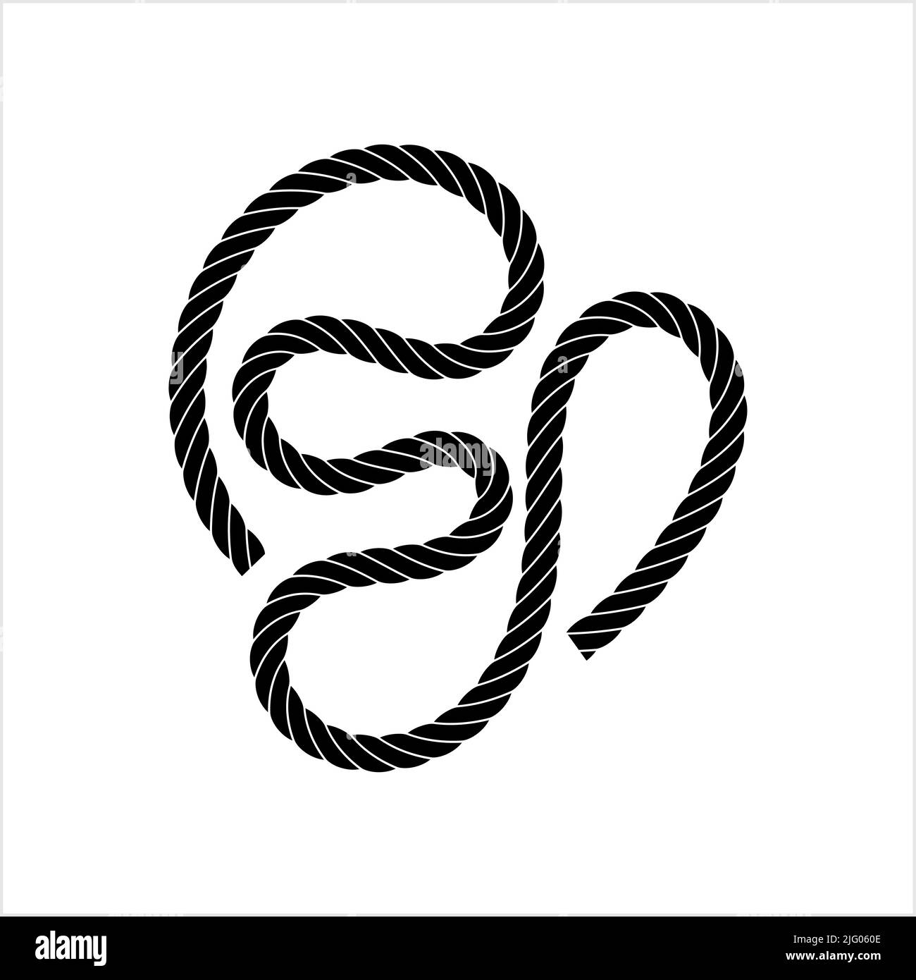 Rope Icon, String Icon Vector Art Illustration Stock Vector Image & Art ...