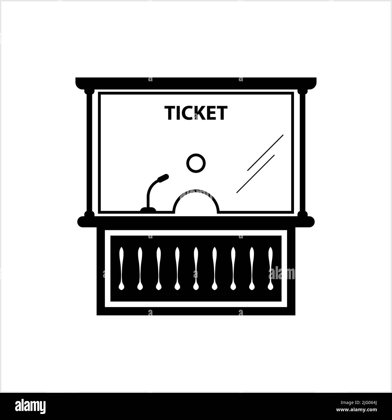 Ticket Counter Icon, Ticket Window Icon, Admission Voucher For Event ...