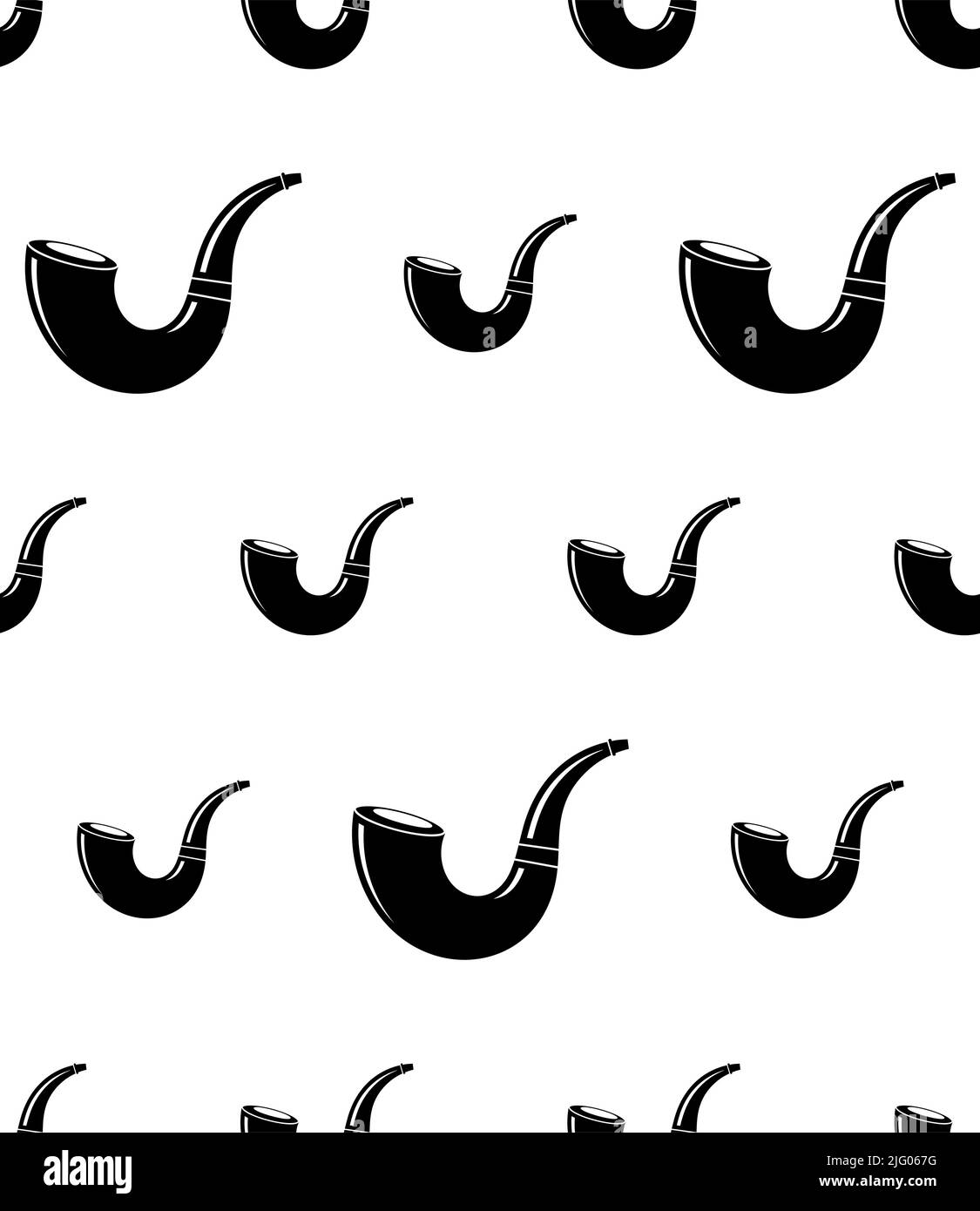 Tobacco Pipe Icon Seamless Pattern,Pipe Device To Smoke Tobacco Vector ...