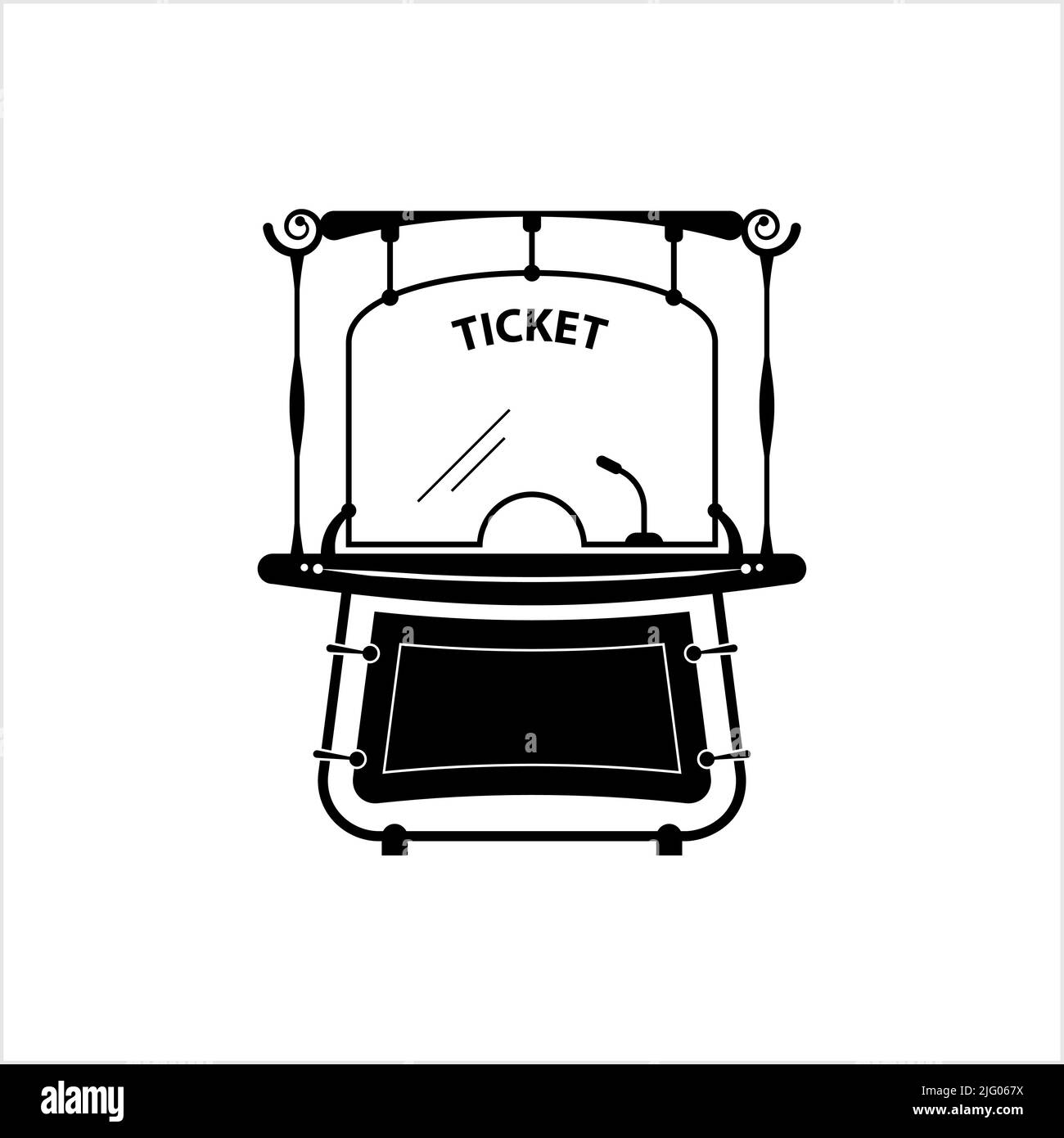 Ticket Counter Icon, Ticket Window Icon, Admission Voucher For Event ...