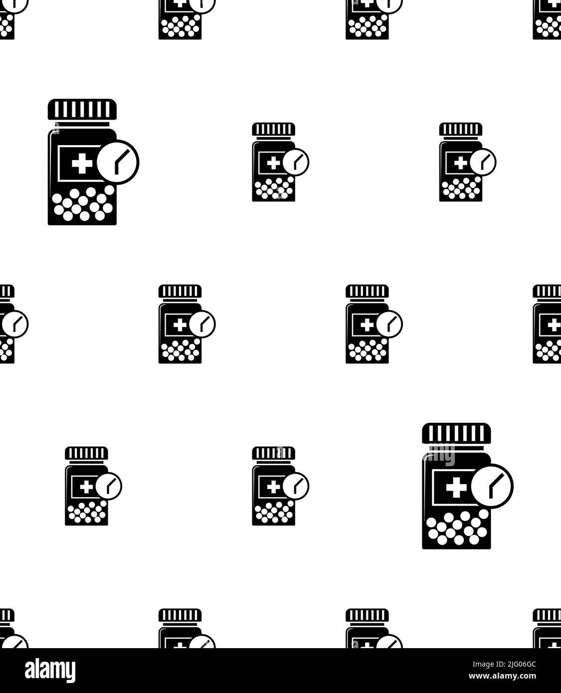Time To Take Medication Icon Seamless Pattern, Medication Time Alert ...