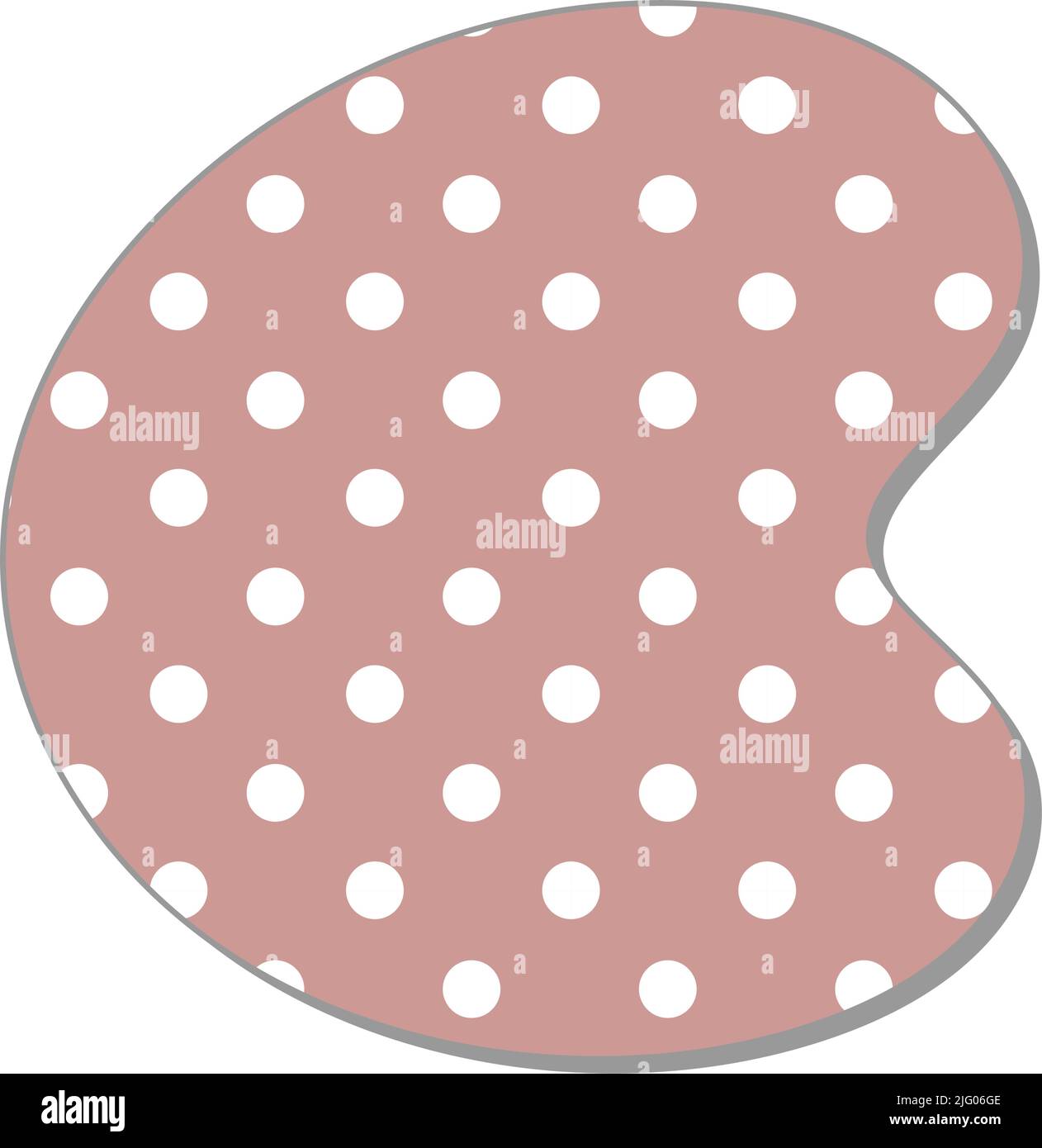 Polka dot letter.Pastel polka dots font. Hand drawn letter design for ...