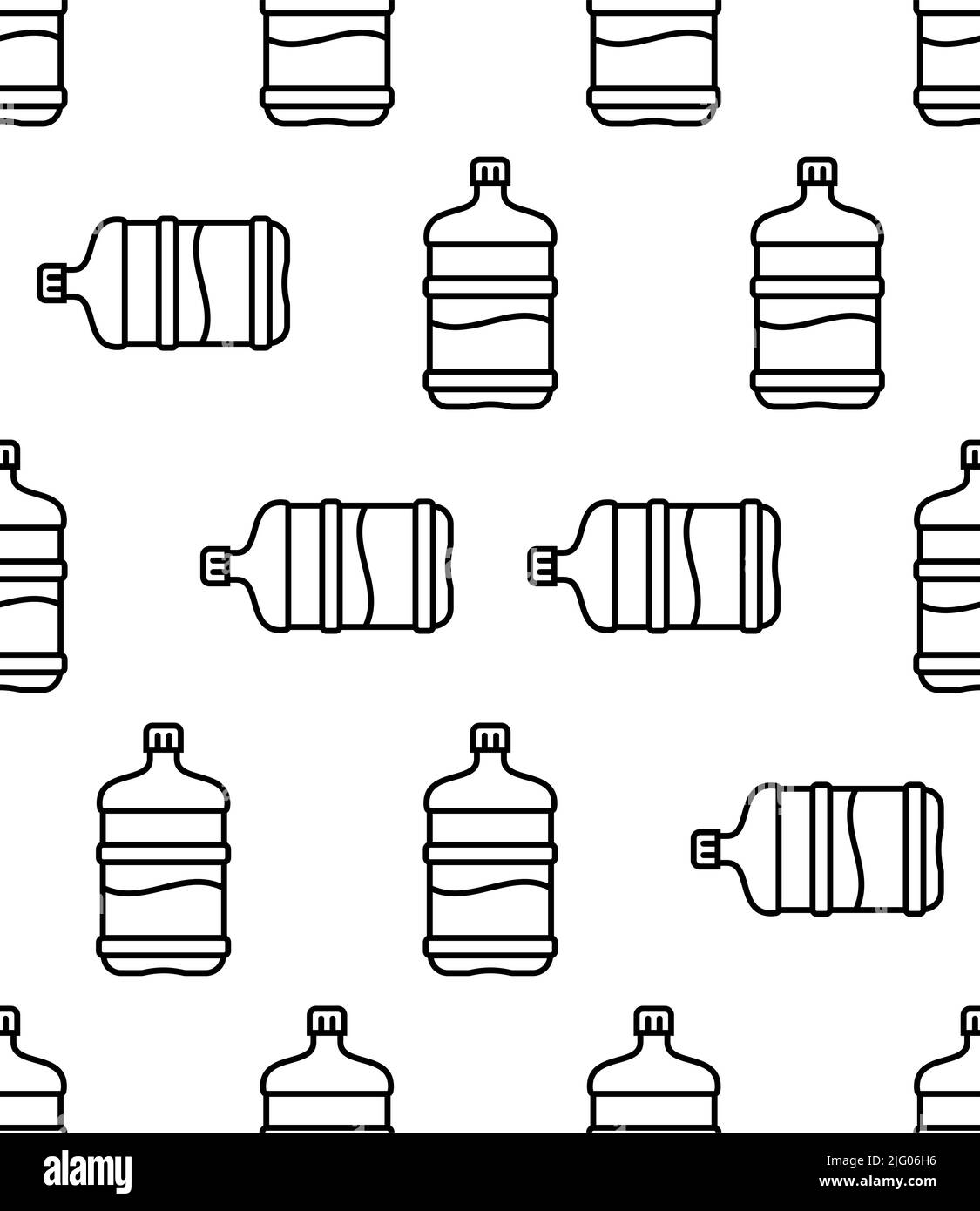 Water Gallon Icon Seamless Pattern, Gallon Bottle Icon, Water Storage ...