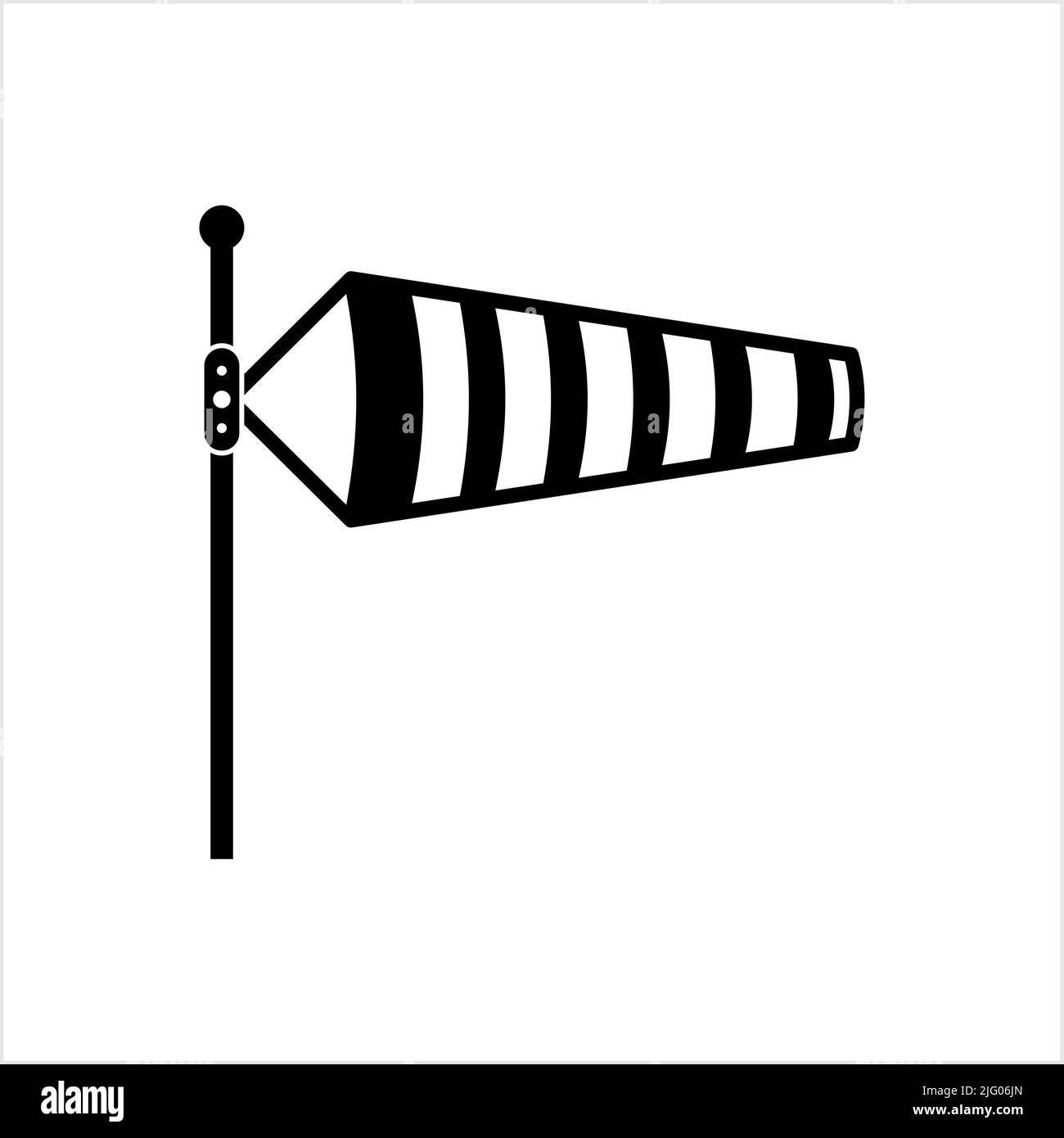Wind Sock Icon, Windsock Icon, Wind Direction Indicator, Wind Flow Icon ...