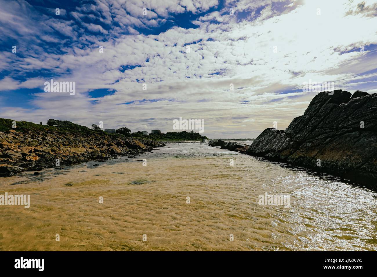 The Tanks tourist attraction natural rock pool at Forster, NSW ...