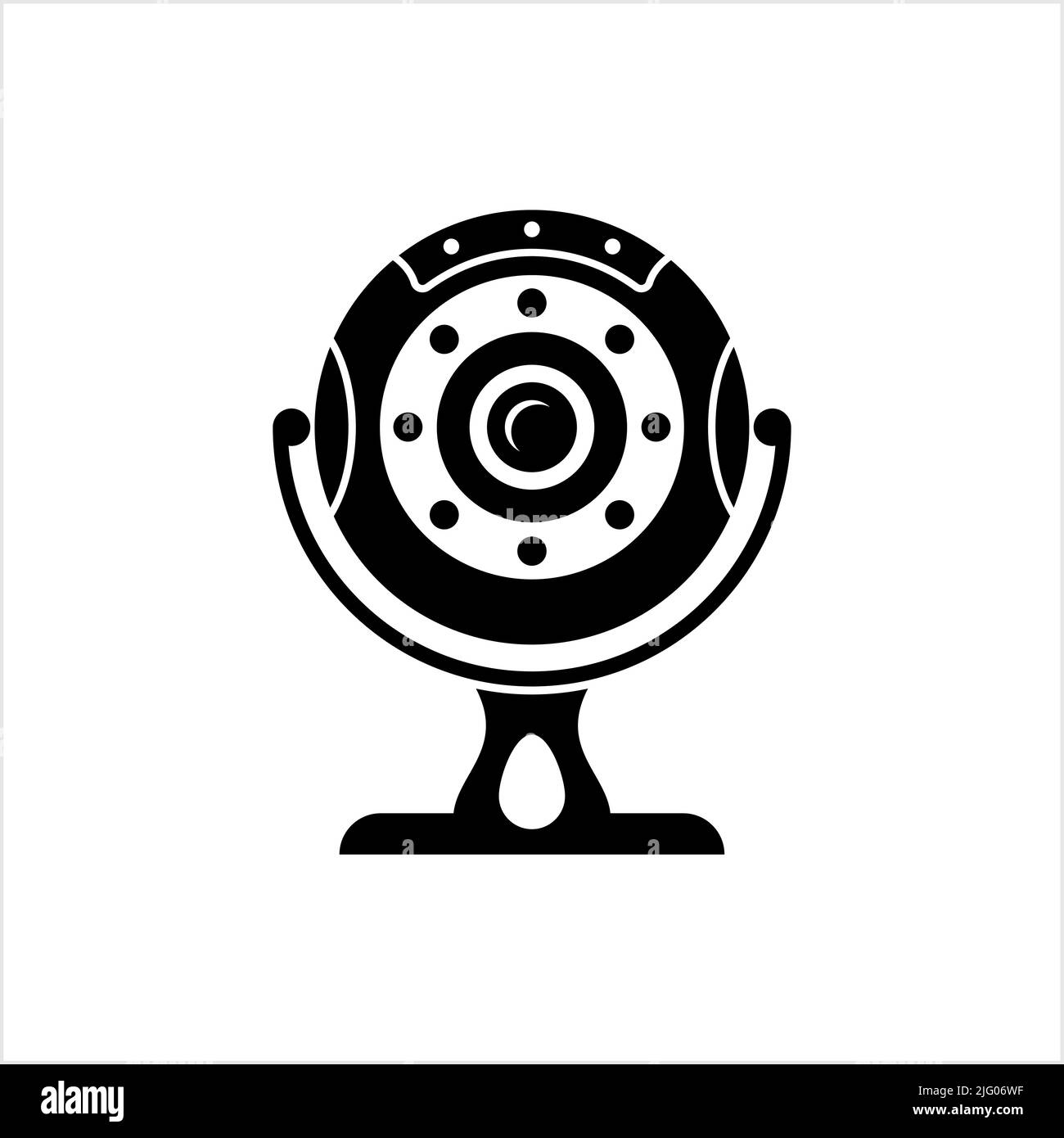 Web Camera Icon, Image Video Streaming In Real Time To Computer Network ...