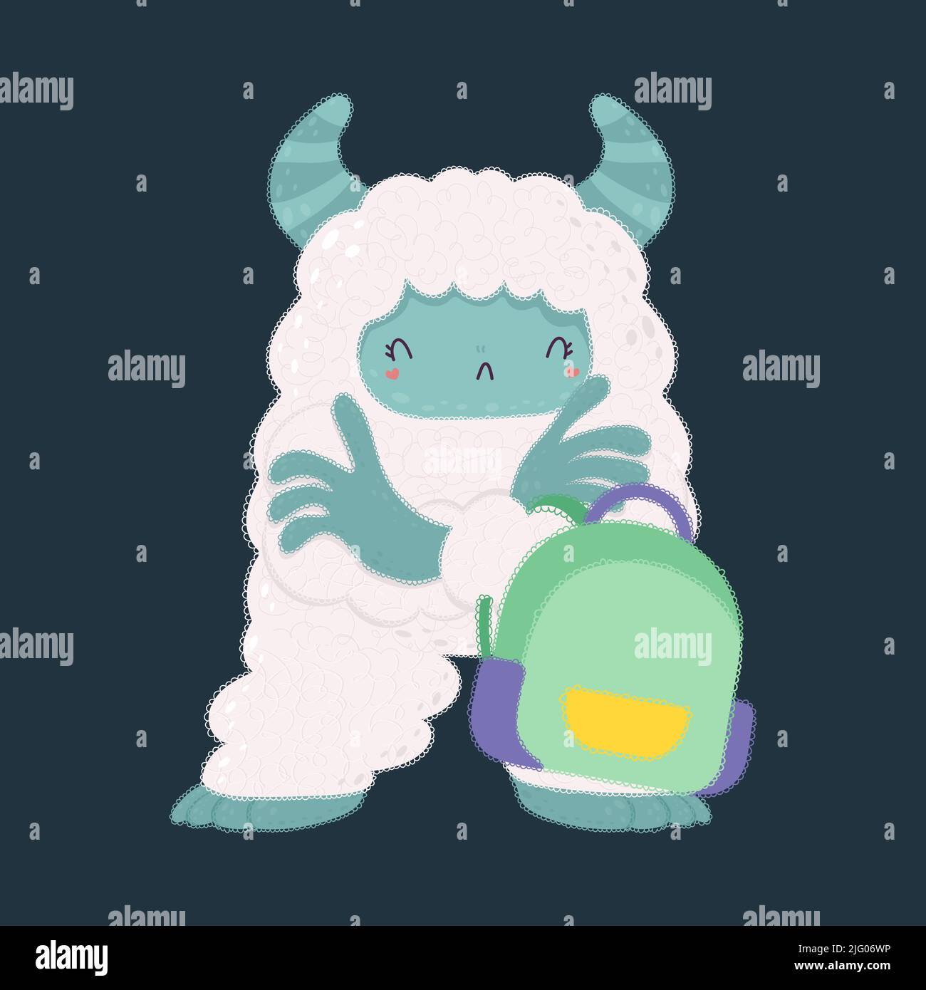 Cute Yeti Clipart for Kids Holidays and Goods. Happy Clip Art Bigfoot ...