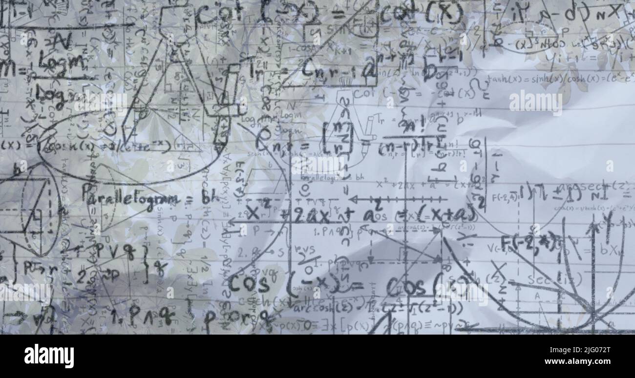 Image of mathematics formulas on grey background Stock Photo - Alamy