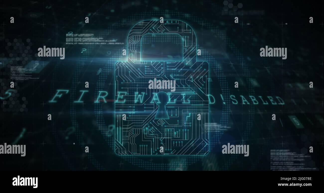 Image of multiple floating folders and online security padlock Stock ...