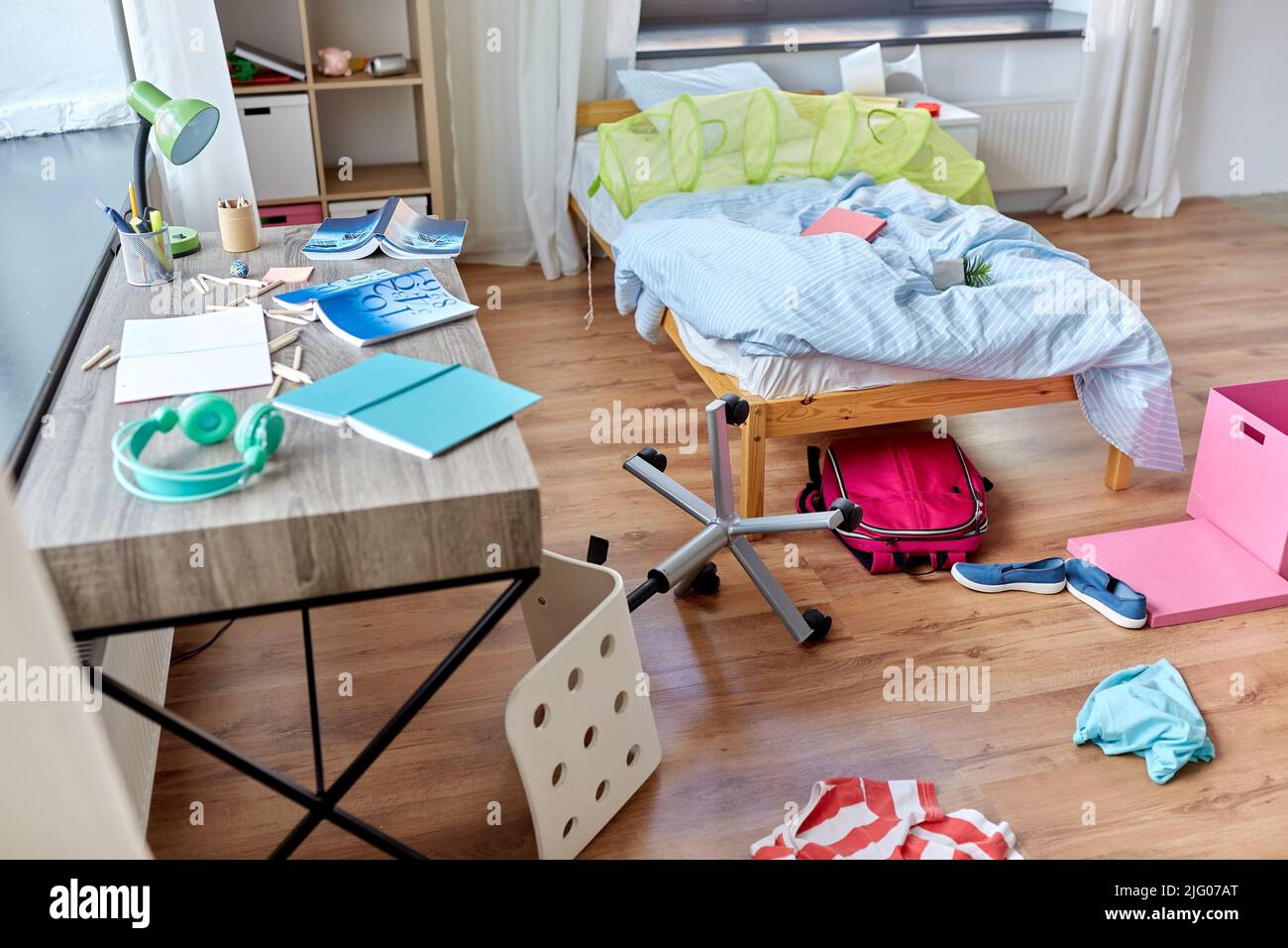 Messy school backpack hi-res stock photography and images - Alamy