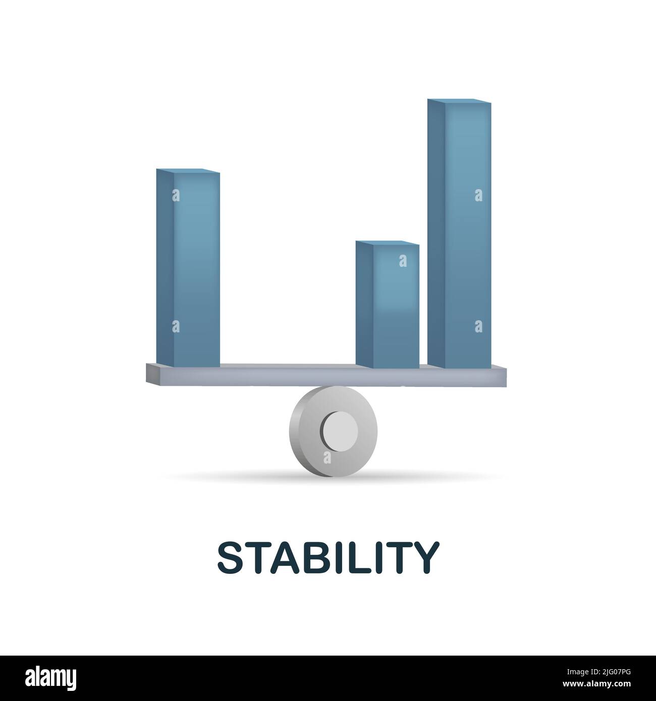 Stability icon in 3d. Colored illustration from core values collection ...
