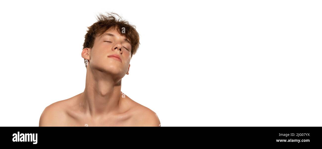 Beauty skincare man face Cut Out Stock Images & Pictures - Alamy