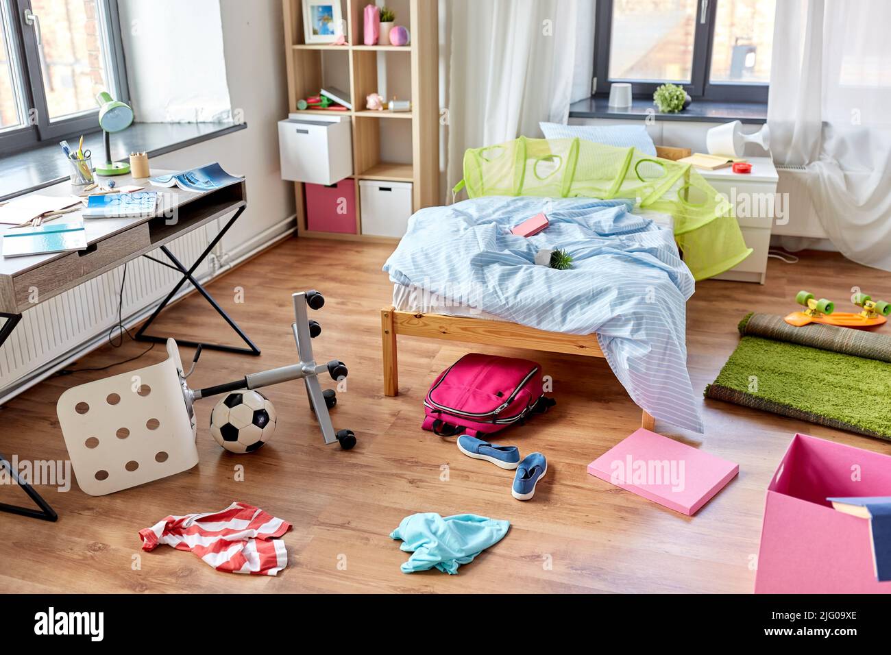 Messy school backpack hi-res stock photography and images - Alamy