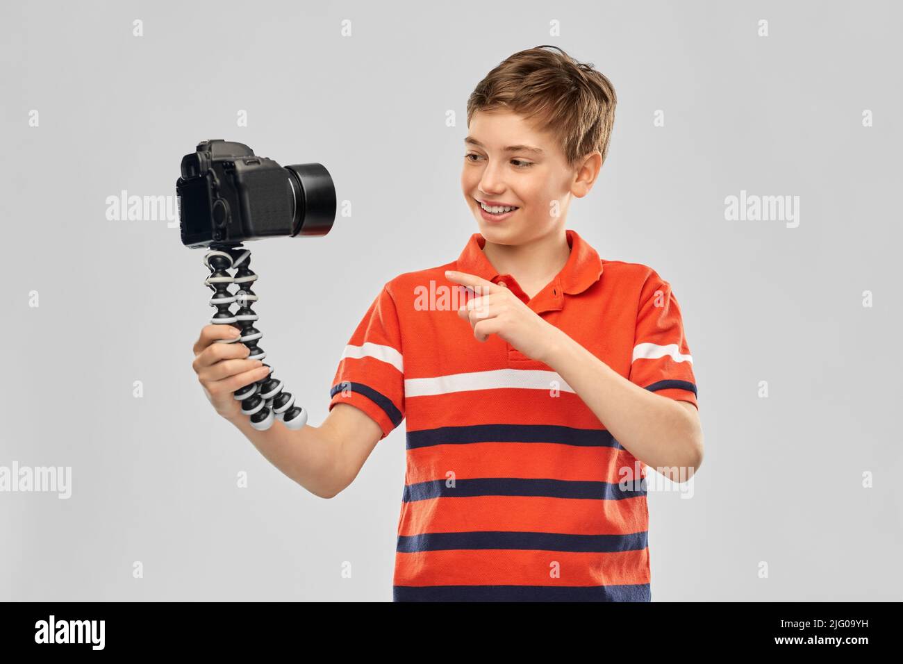 Boy vlogger hi-res stock photography and images - Alamy