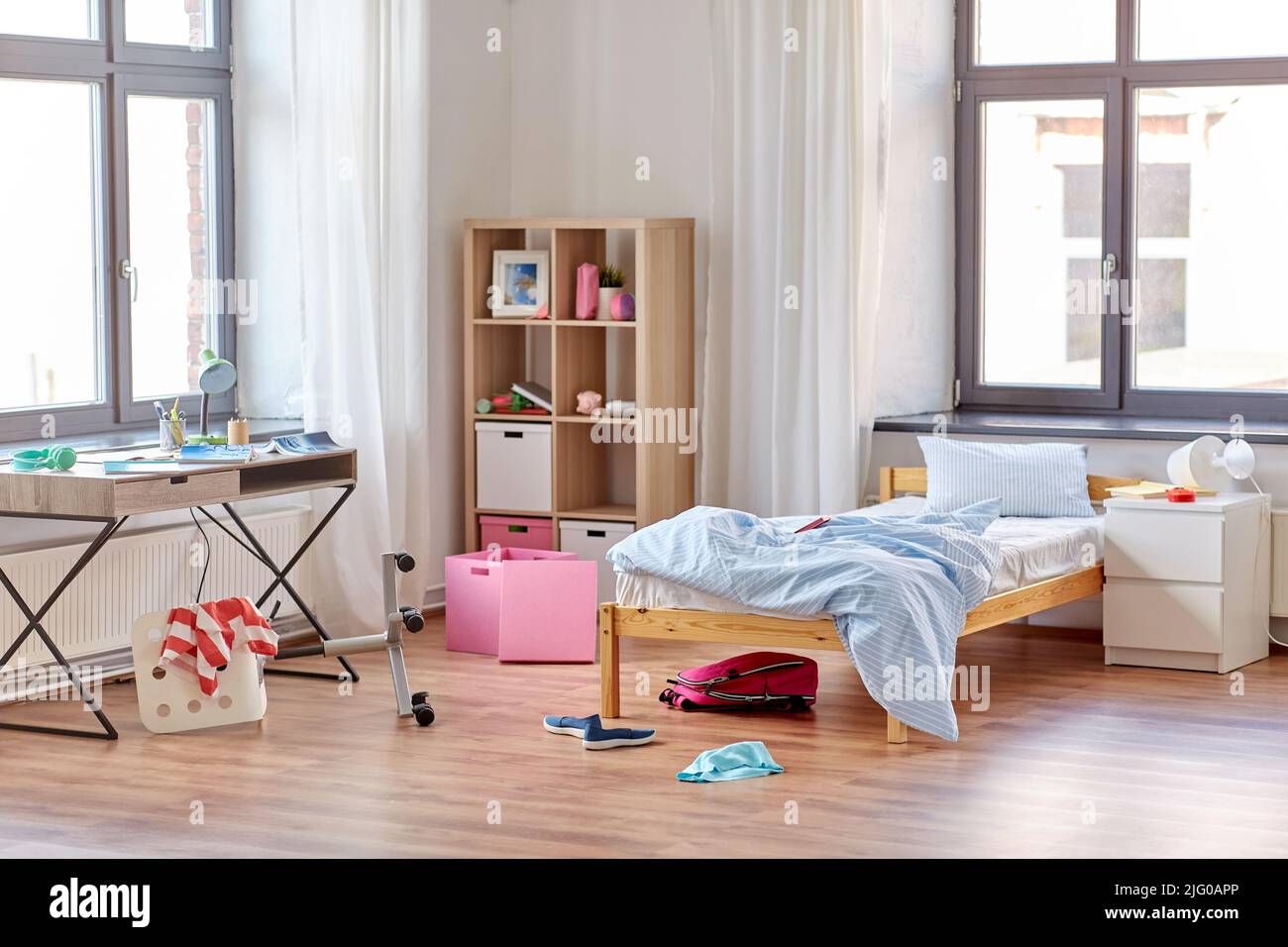 Messy school backpack hi-res stock photography and images - Alamy