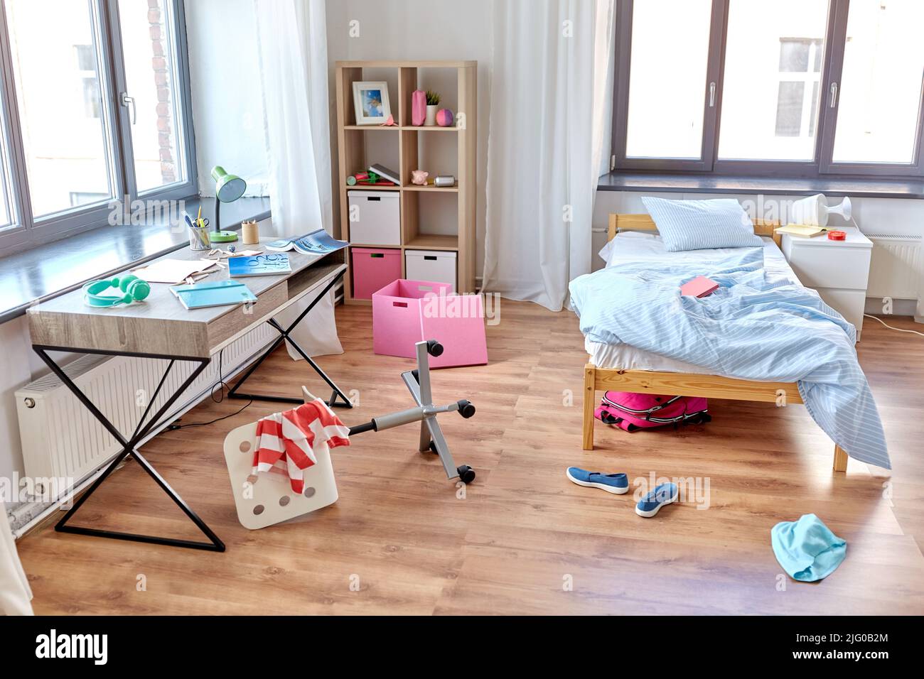 Messy school backpack hi-res stock photography and images - Alamy