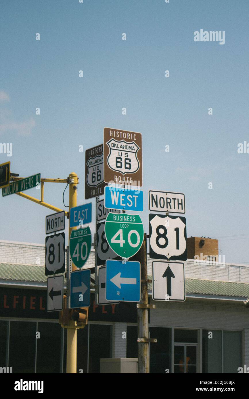 Retro traffic signs hi-res stock photography and images - Alamy